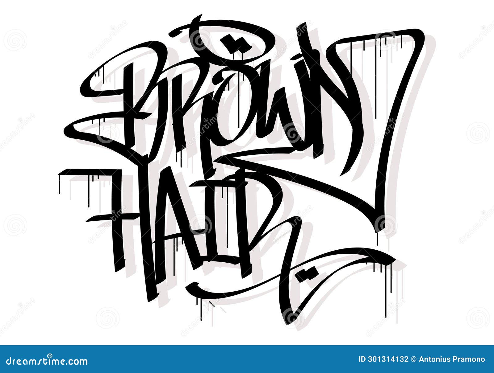 Hair - 3d Word Purple On White Background. Render Furry Letters ...