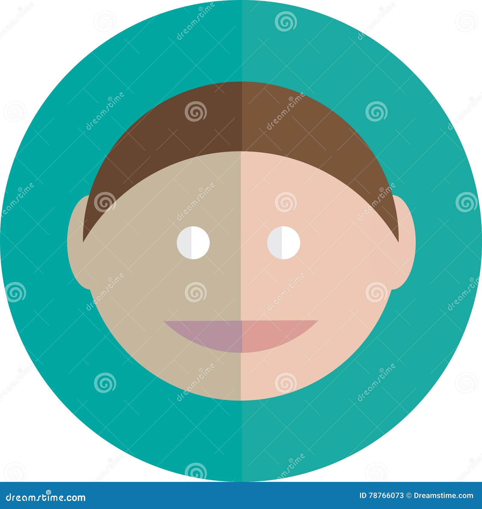 Brown Haired Boy stock illustration. Illustration of male - 78766073