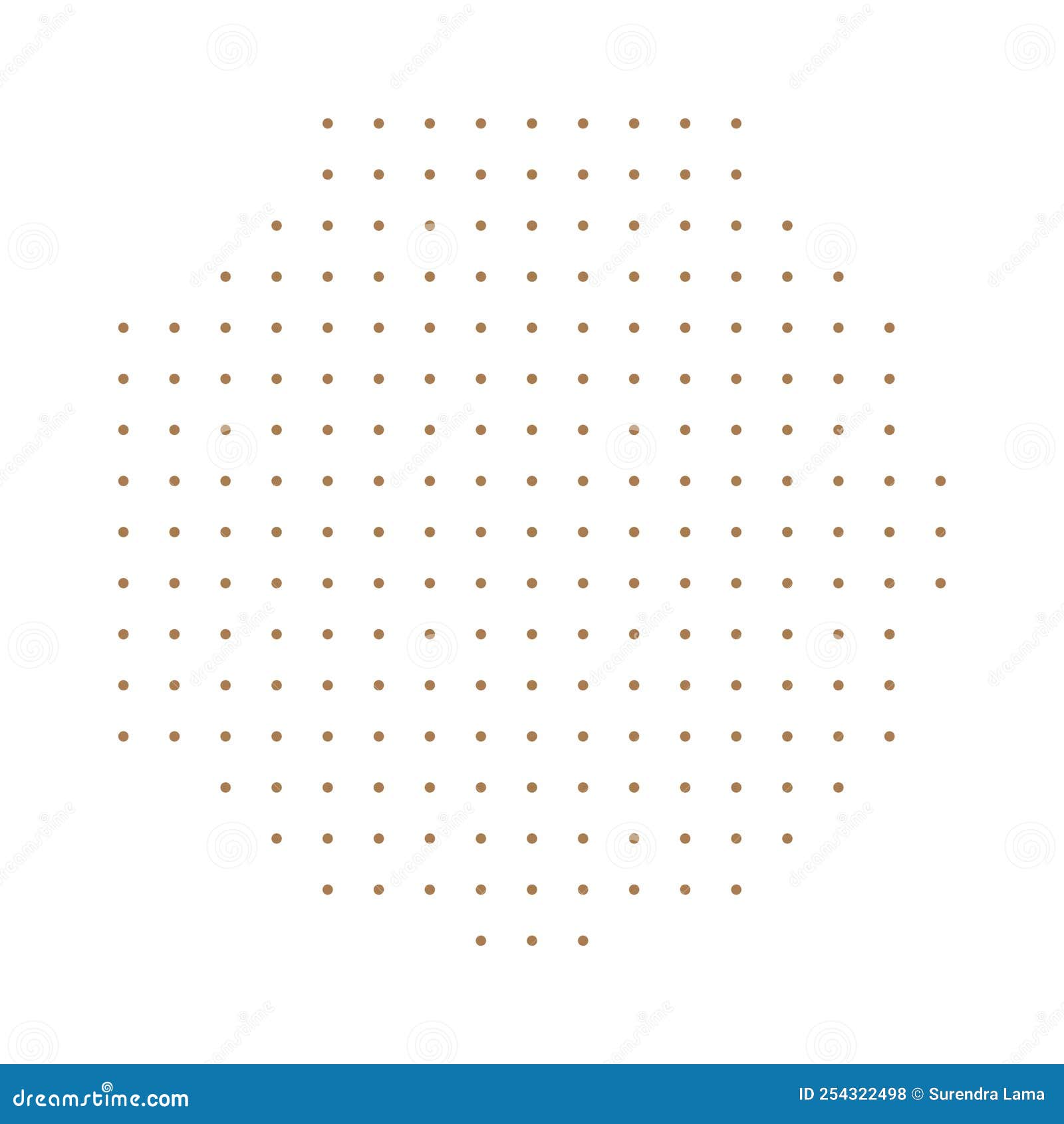 Brown Halftone Art. Texture Half. Abstract Grunge. Round Shape. Design ...