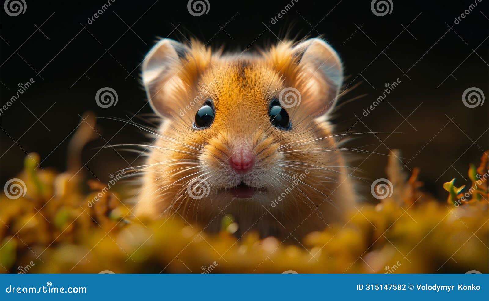 Brown Hamster with Black Eyes Looking at Camera Stock Photo - Image of ...