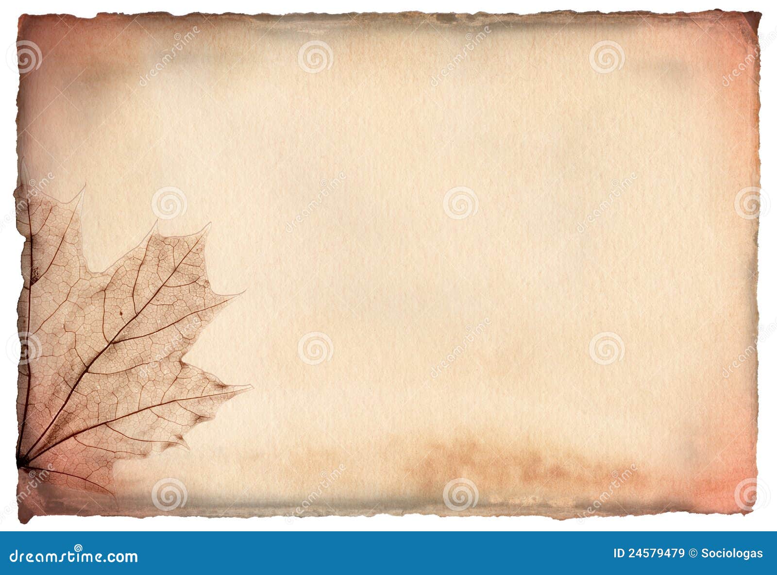 Brown Hand-made Paper with a Maple Leaf Stock Image - Image of frame ...