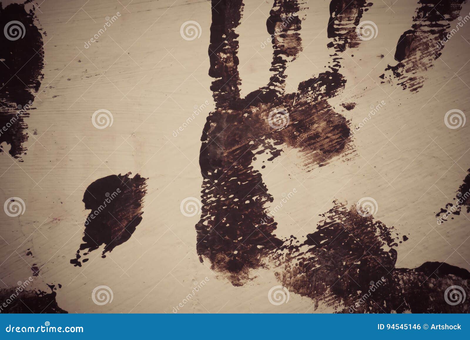 Brown Handprint en blanco foto de archivo. Imagen de forma - 94545146