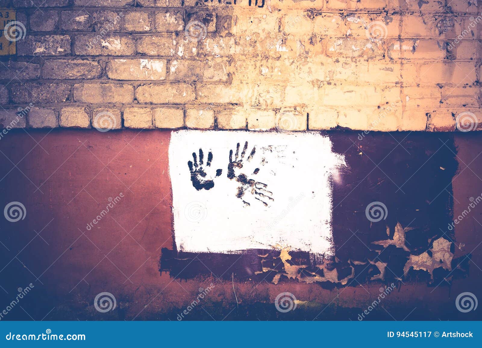 Brown Handprint on White stock image. Image of stain - 94545117