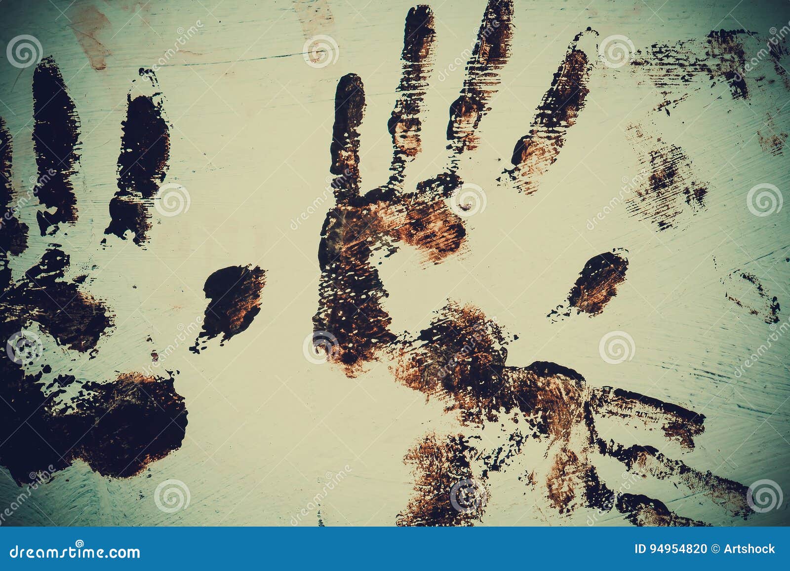Brown Handprint On White Stock Photo | CartoonDealer.com #94545150