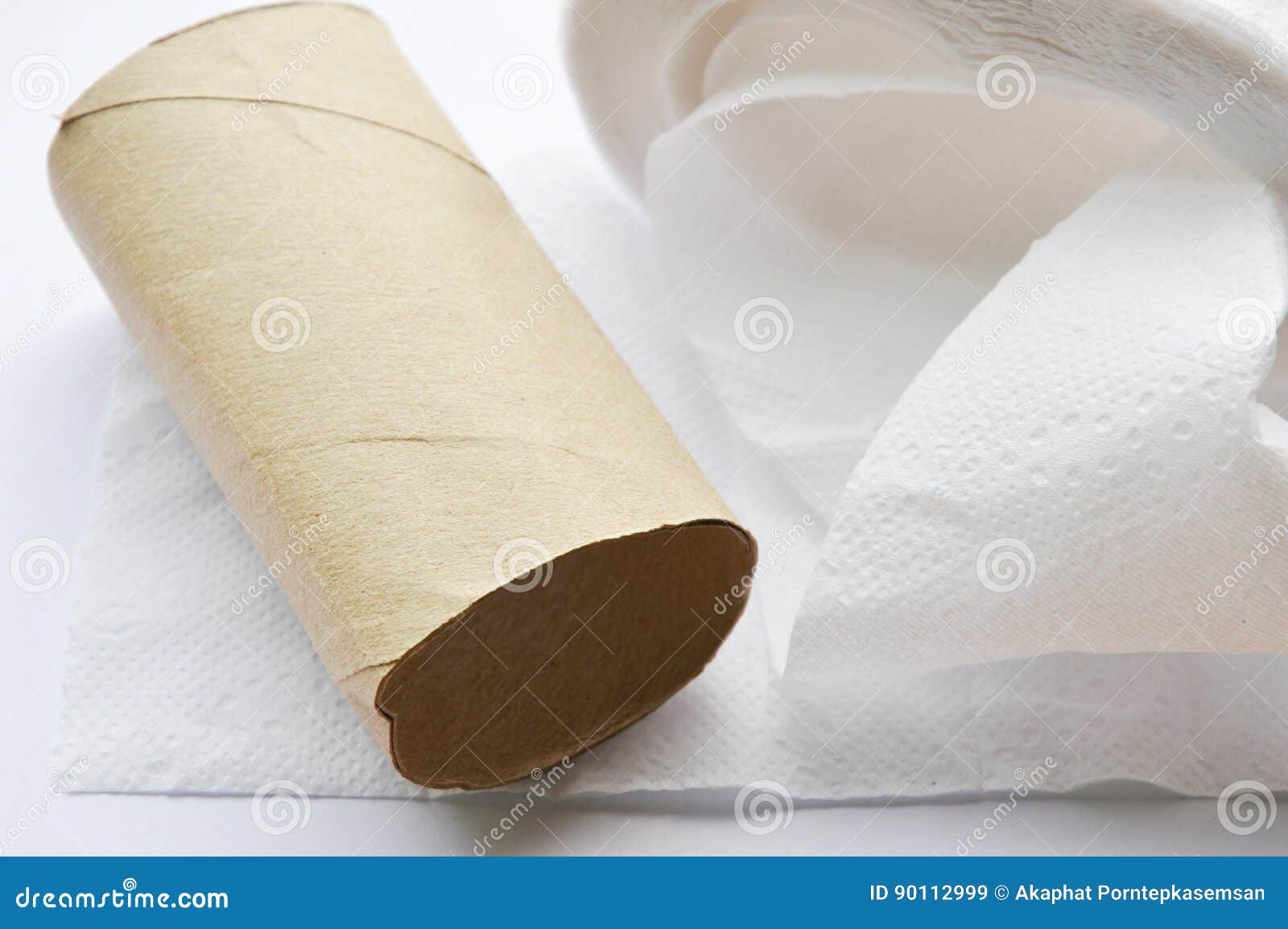 Brown Hard Tissue Paper Core White Background Stock Photos - Free ...