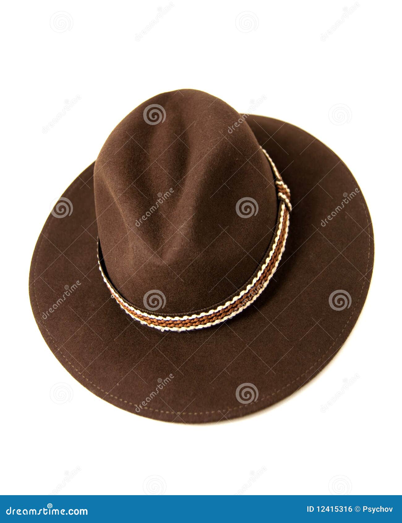 Brown Hat stock photo. Image of fashionable, clothes - 12415316
