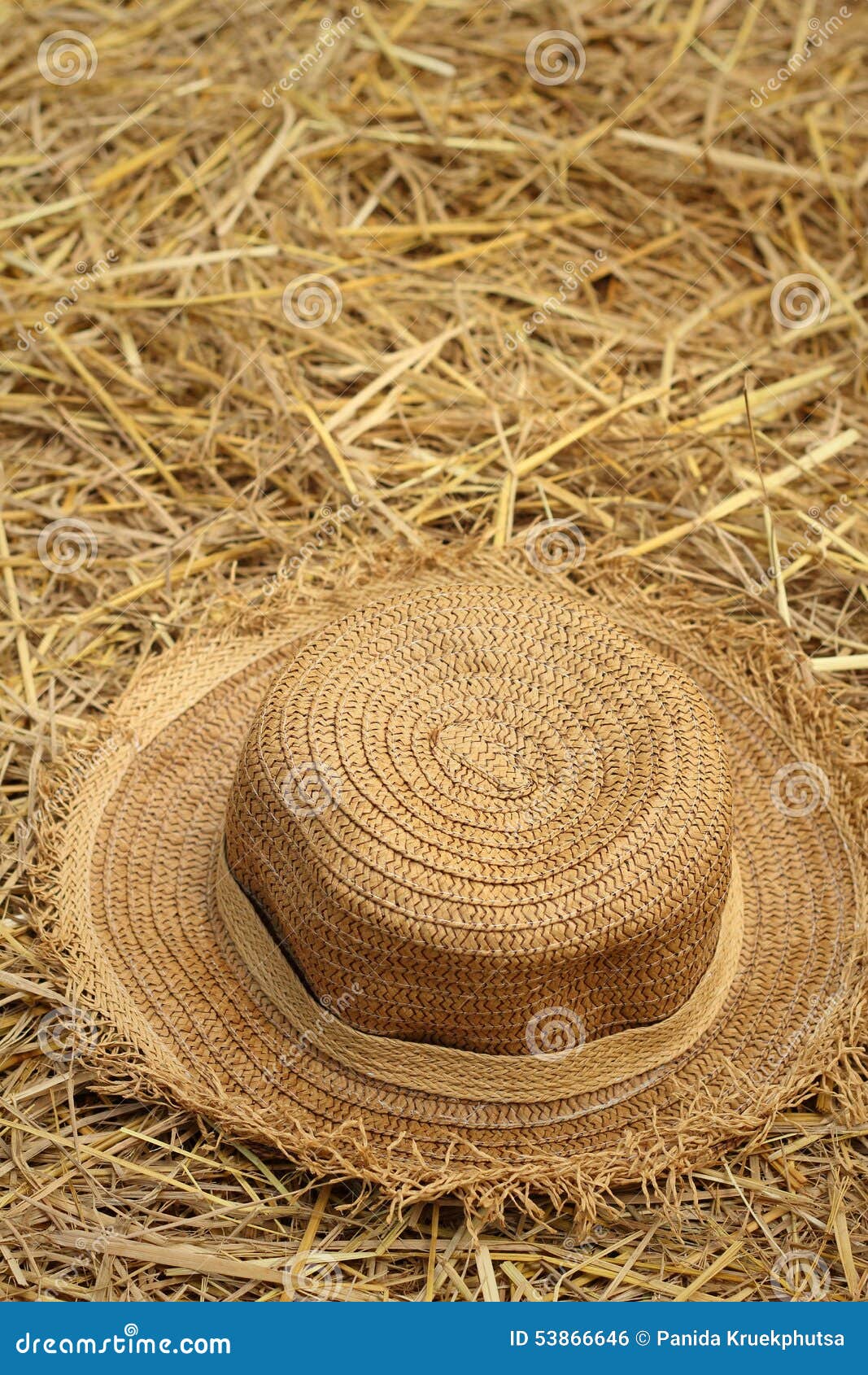 A Brown Hat on a Rice Straw. Stock Photo - Image of culture, design ...