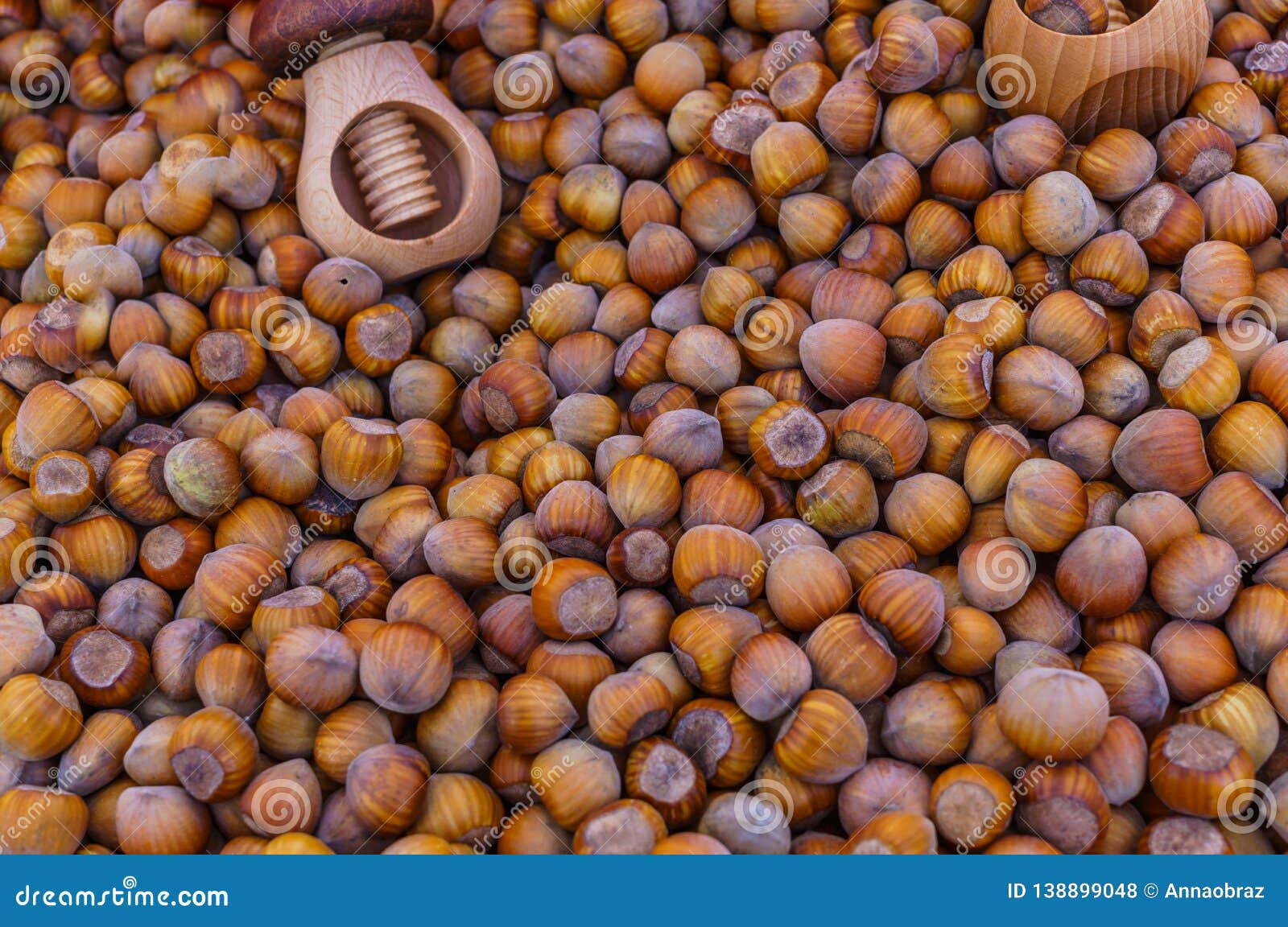 Brown Hazelnut in a Large Box on the Market Stock Photo - Image of ...