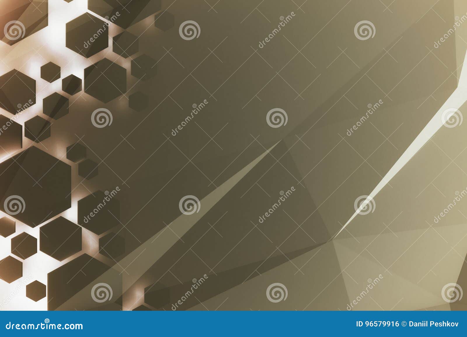 Brown Hexagonal Pyramid Basic Simple 3d Shapes Isolated On White ...