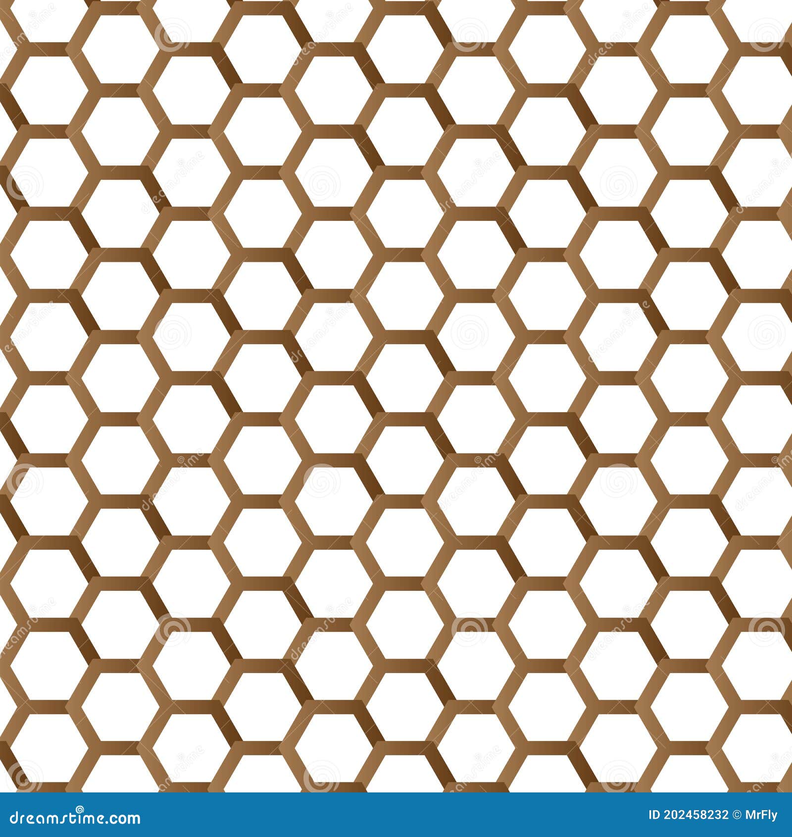 Brown Honeycomb Pattern, Isolated, Vector Illustration Stock Vector ...