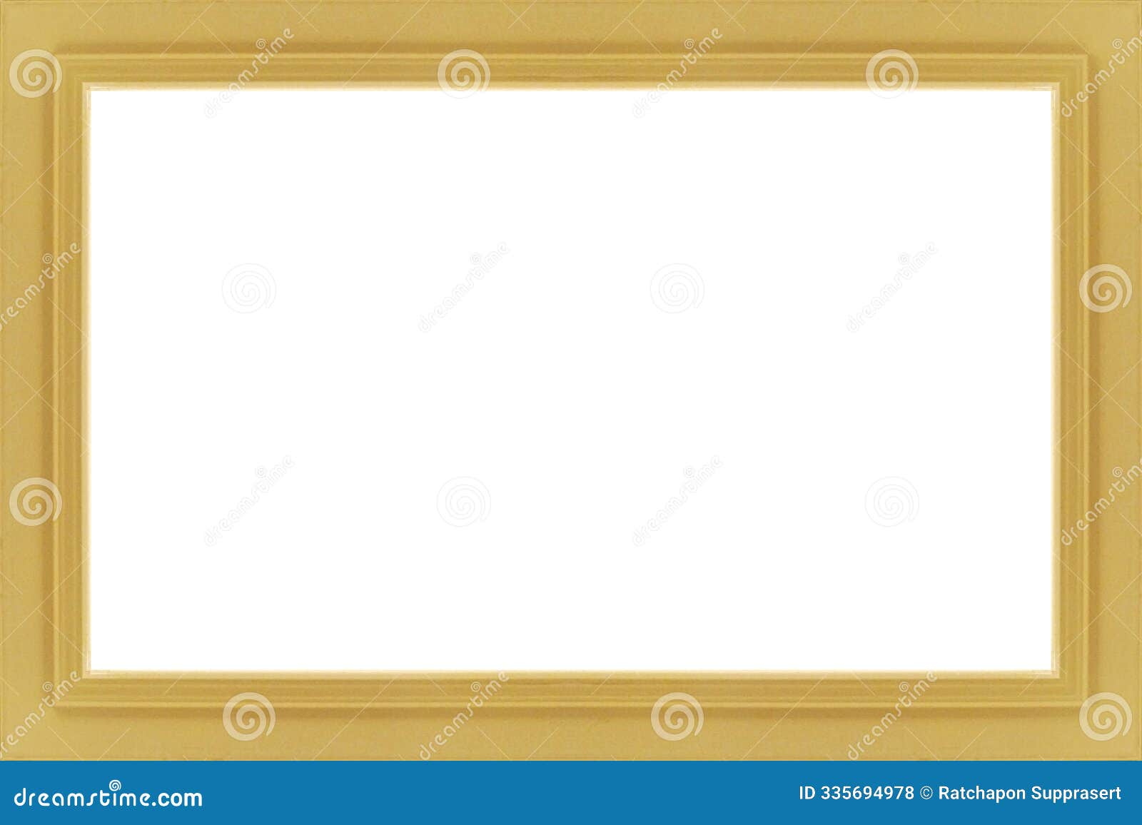 Brown Horizontal Picture Frame Isolated on White Background with ...
