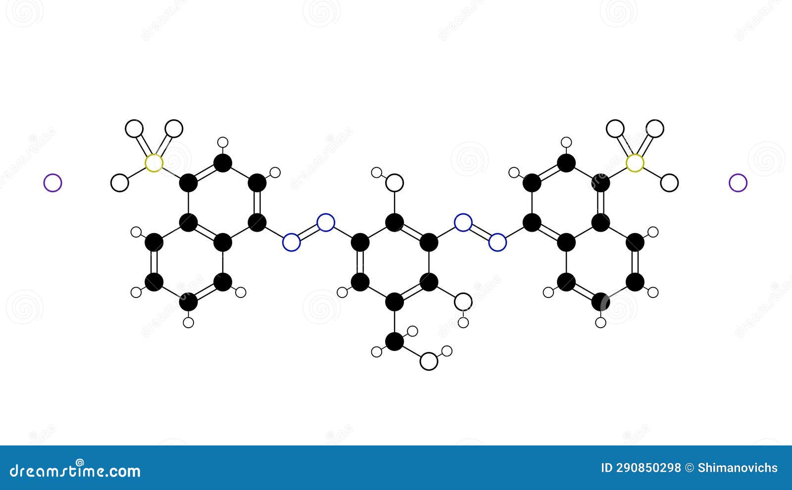 Brown Ht Molecule, Structural Chemical Formula, Ball-and-stick Model ...