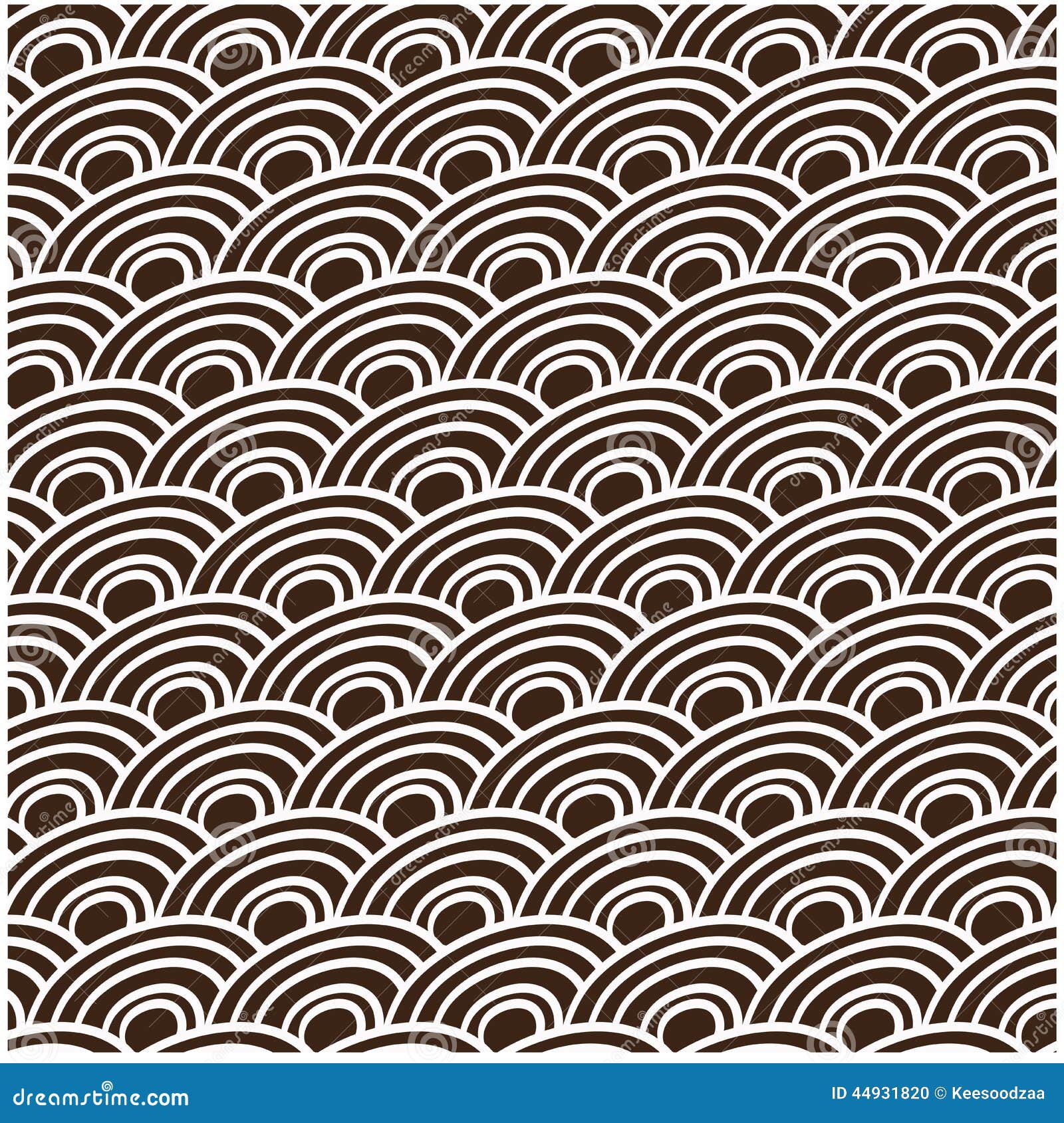 Wave Draw Line Symmetry Seamless Pattern Vector Illustration ...