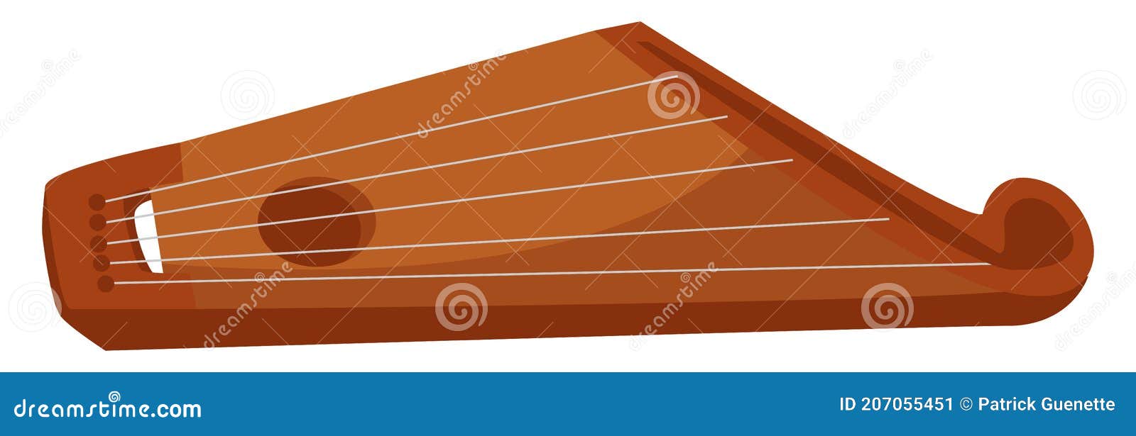 Brown Kantele ,illustration,vector Stock Vector - Illustration of ...