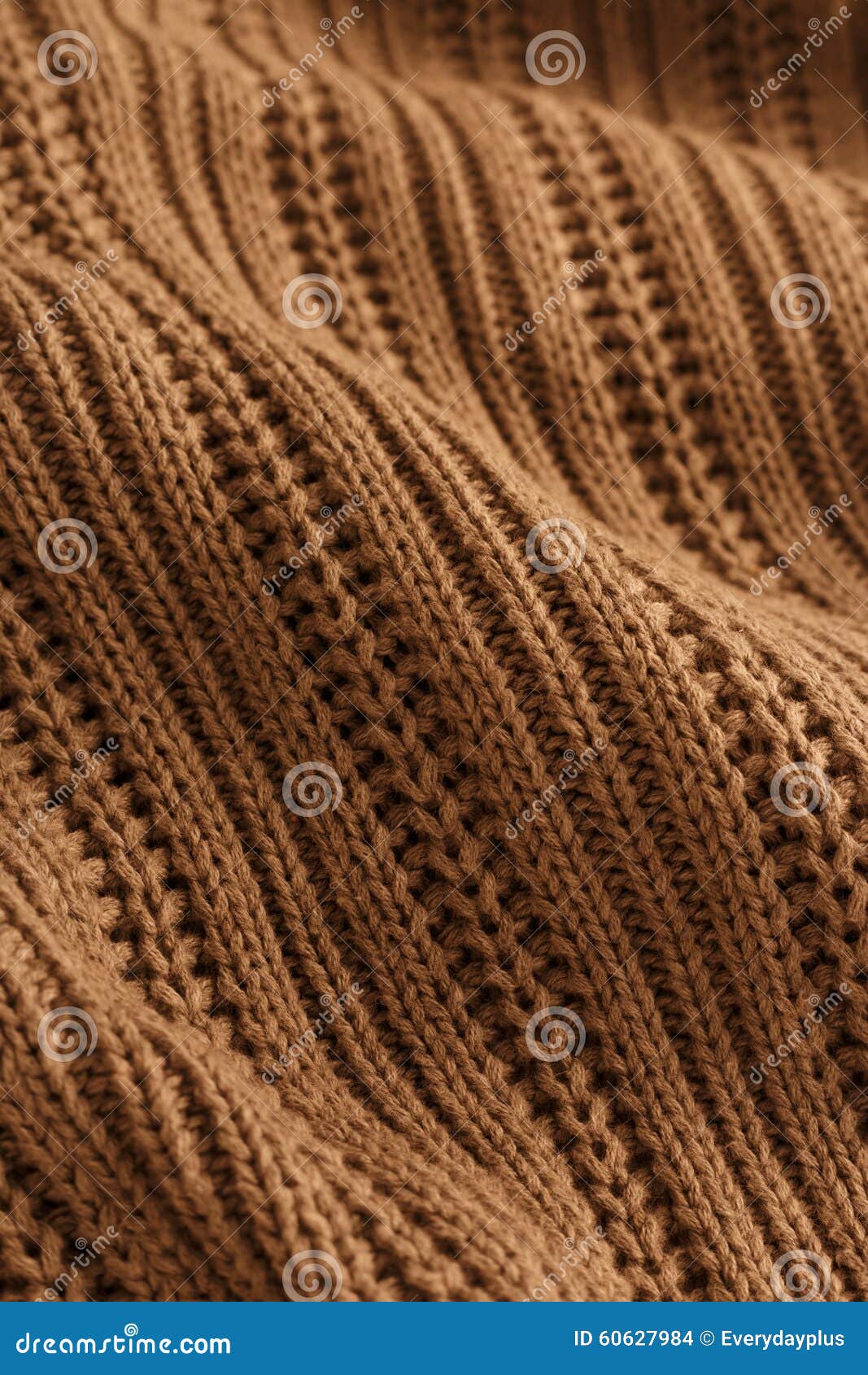 Brown knit fabric stock photo. Image of thread, textile - 60627984