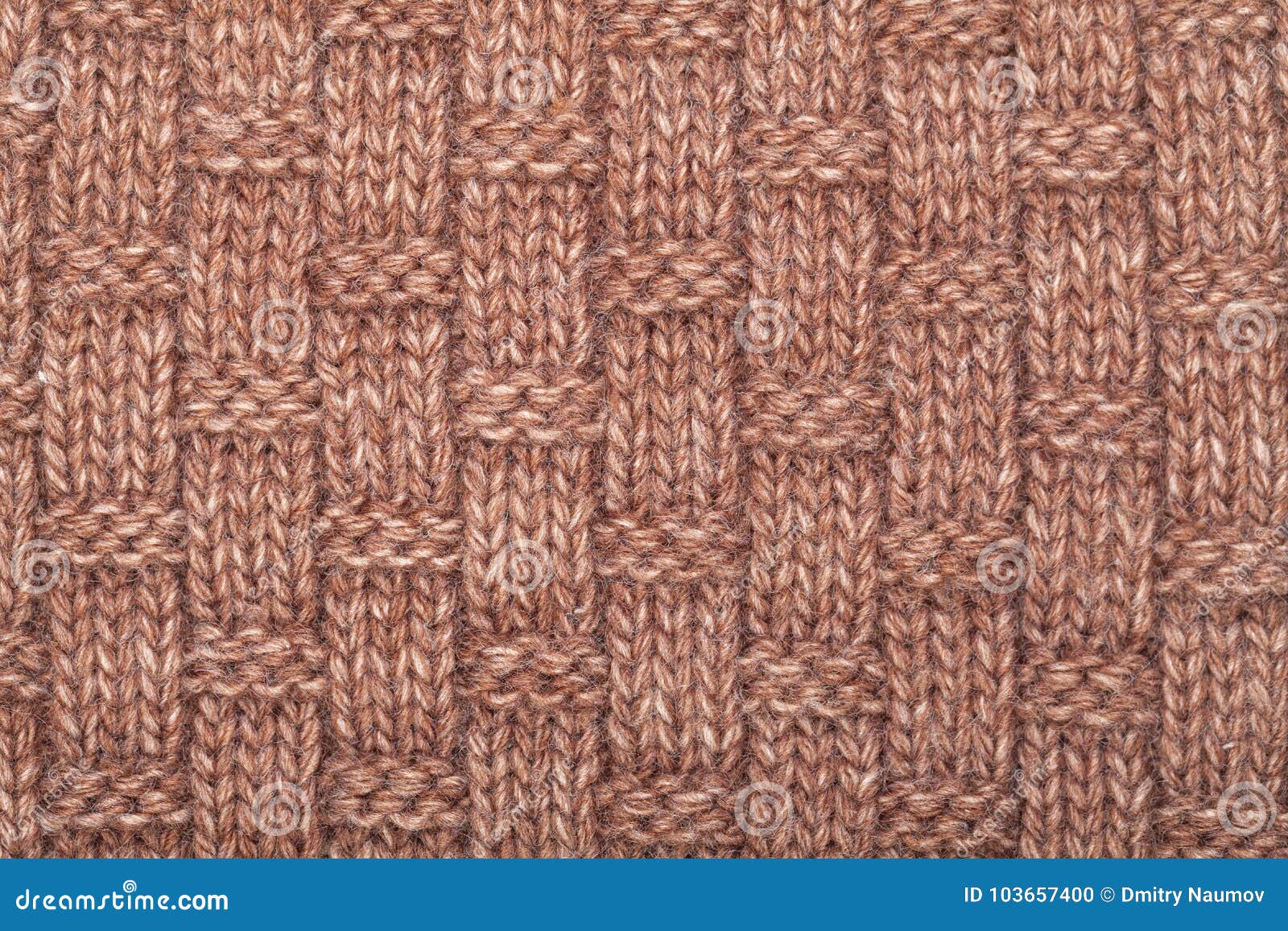 Brown Knitted Melange Textile Pattern Stock Photo - Image of closeup ...