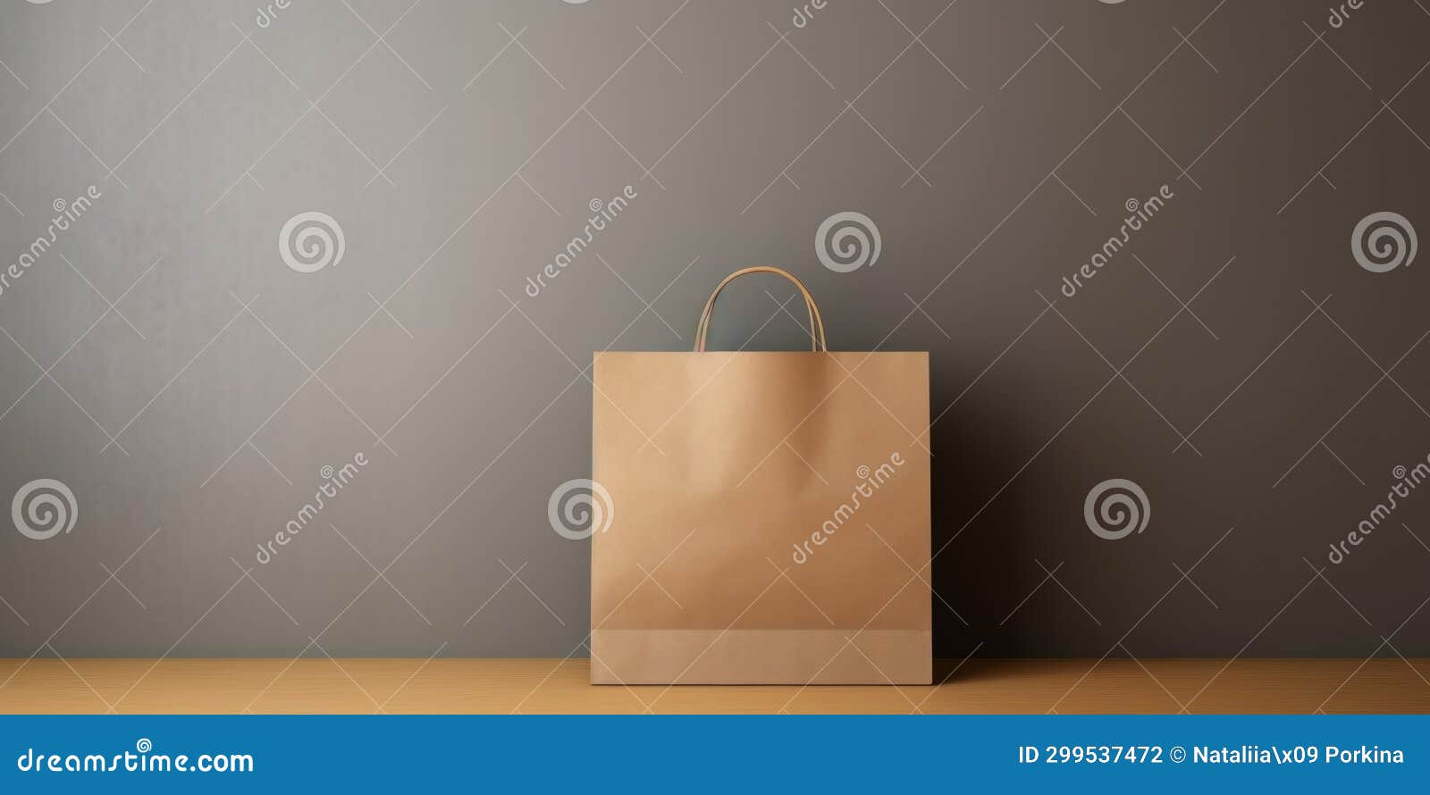 Brown Kraft Paper Bag, Empty Recycled Packaging for Advertisement. Eco ...