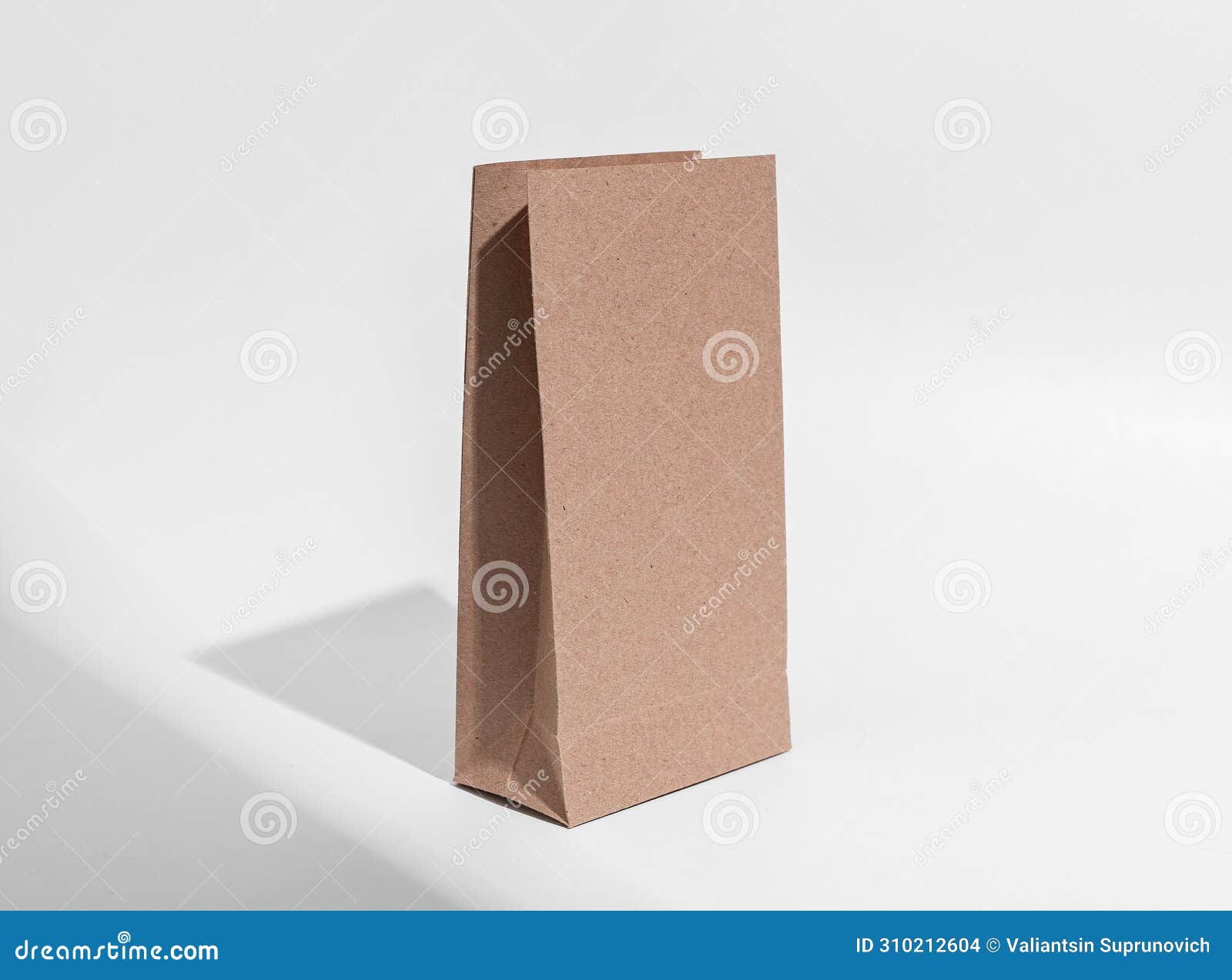 Brown Kraft Paper Bag Mock Up. Craft Pouch, Package, Vertical Packet ...