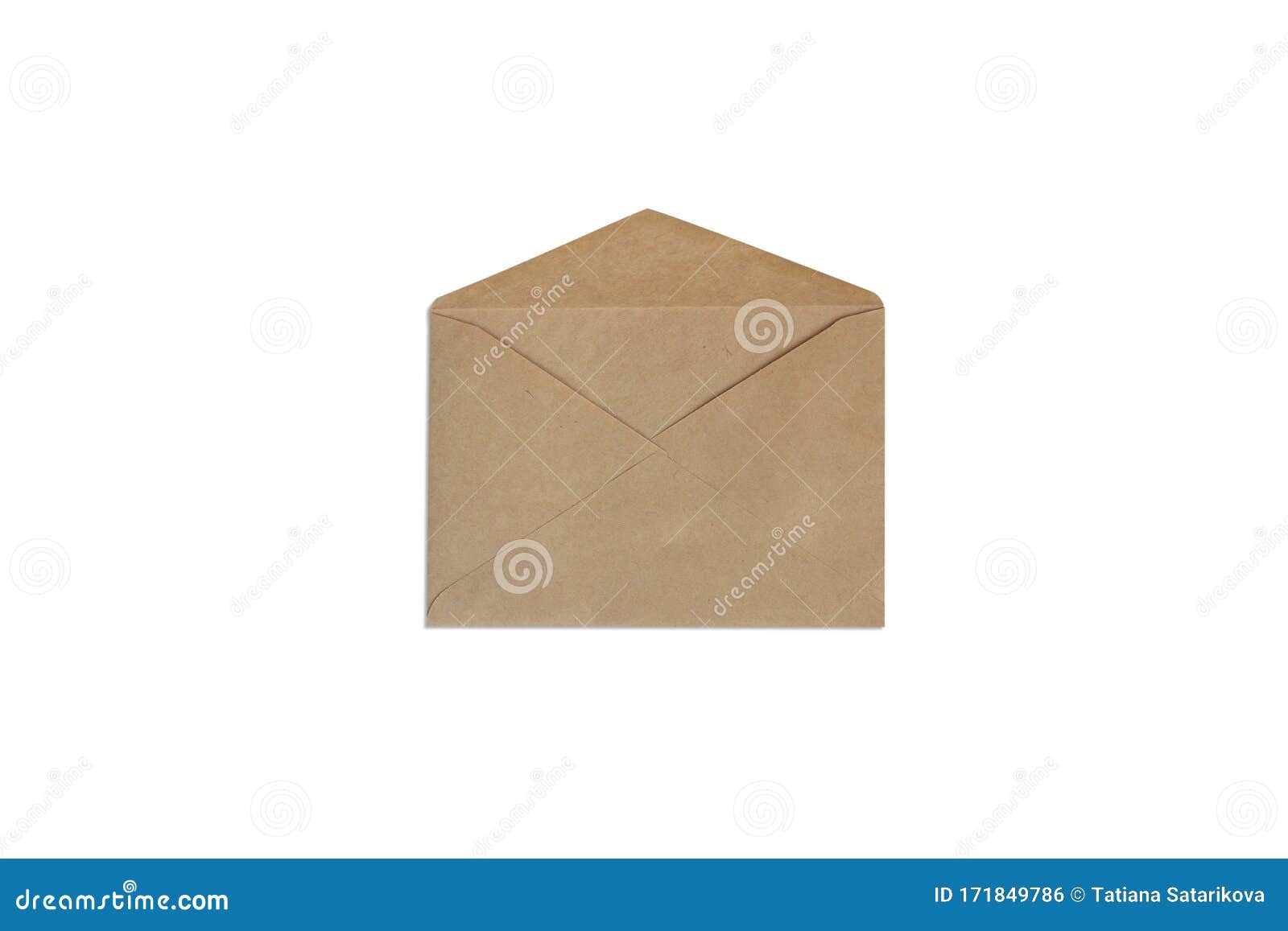 Brown Kraft Paper Envelope with a Shadow. Isolated Stock Photo - Image ...