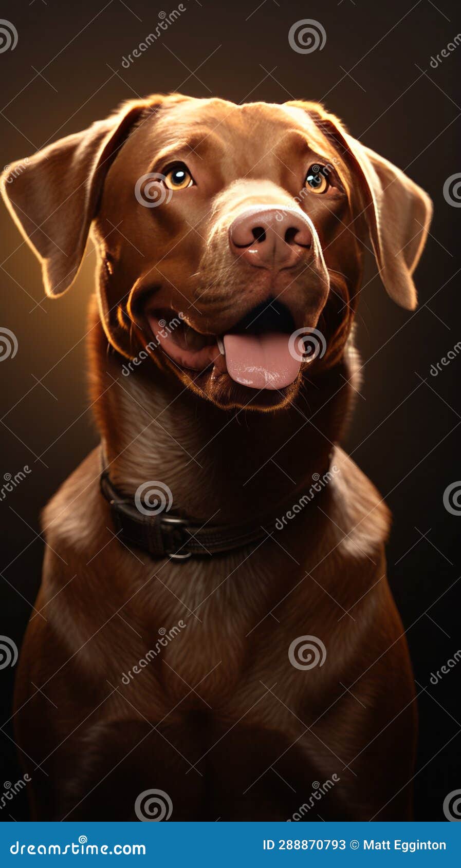 Brown Labrador stock illustration. Illustration of generated - 288870793