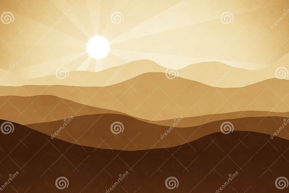 Brown landscape background stock illustration. Illustration of orange ...