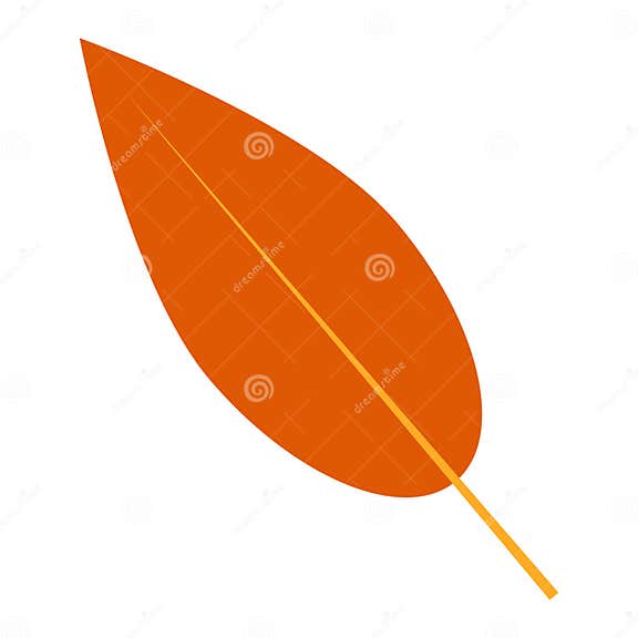 Brown Leaf Icon, Flat Style Stock Vector - Illustration of color ...