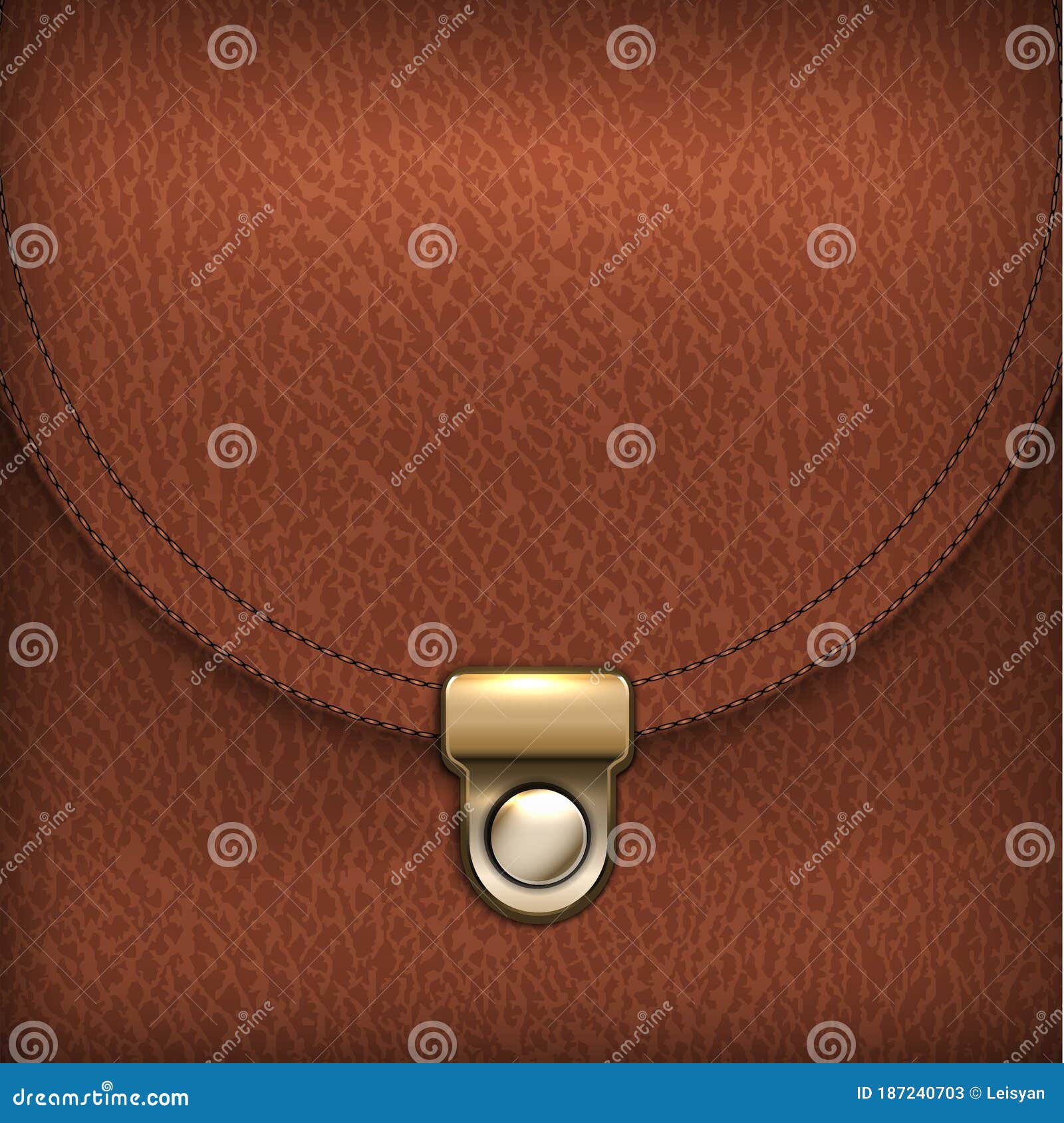 Brown Leather Bag Abstract Background Stock Vector - Illustration of ...