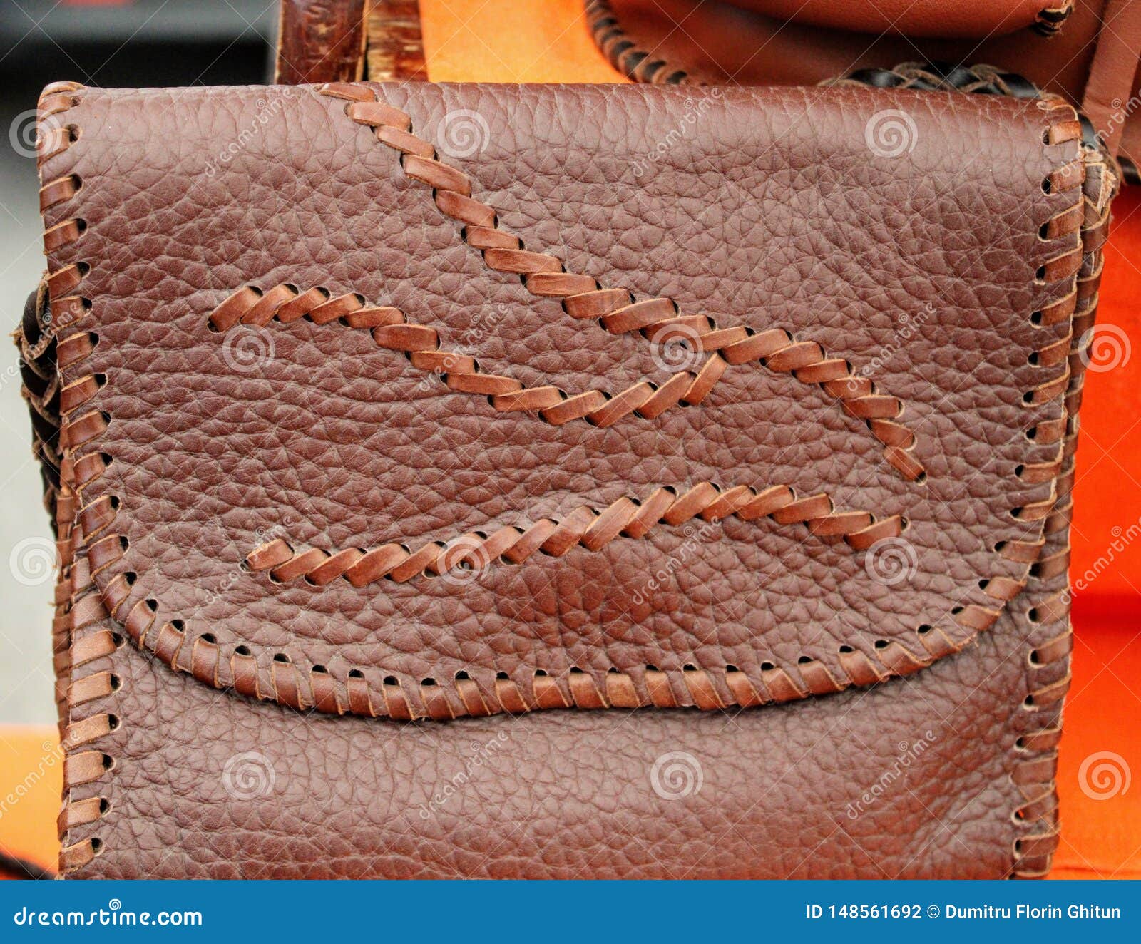 Brown Leather Bag with Flap Stock Photo - Image of luggage, businessman ...