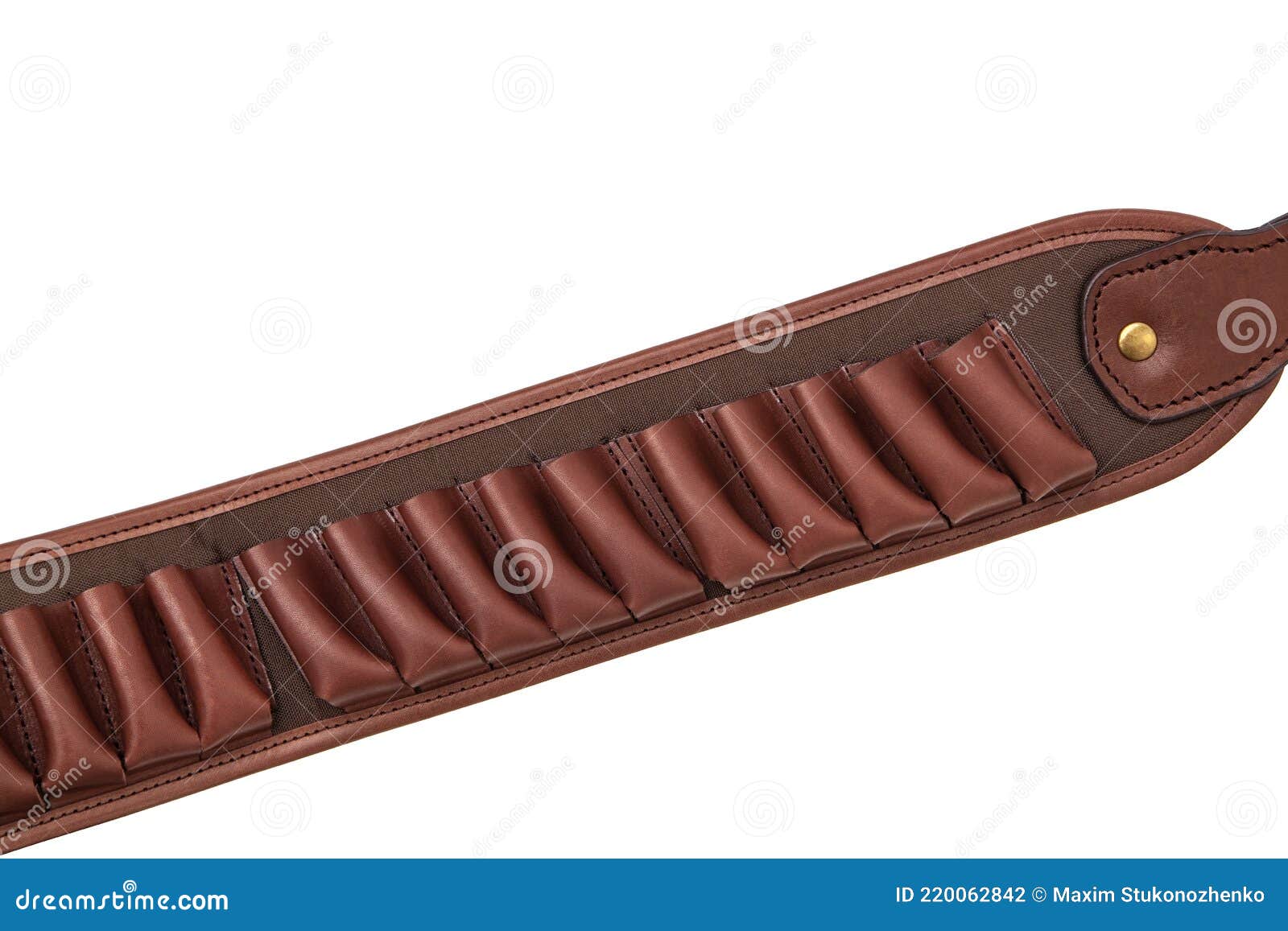 Brown Leather Bandolier Isolated on a White Background Stock Photo ...