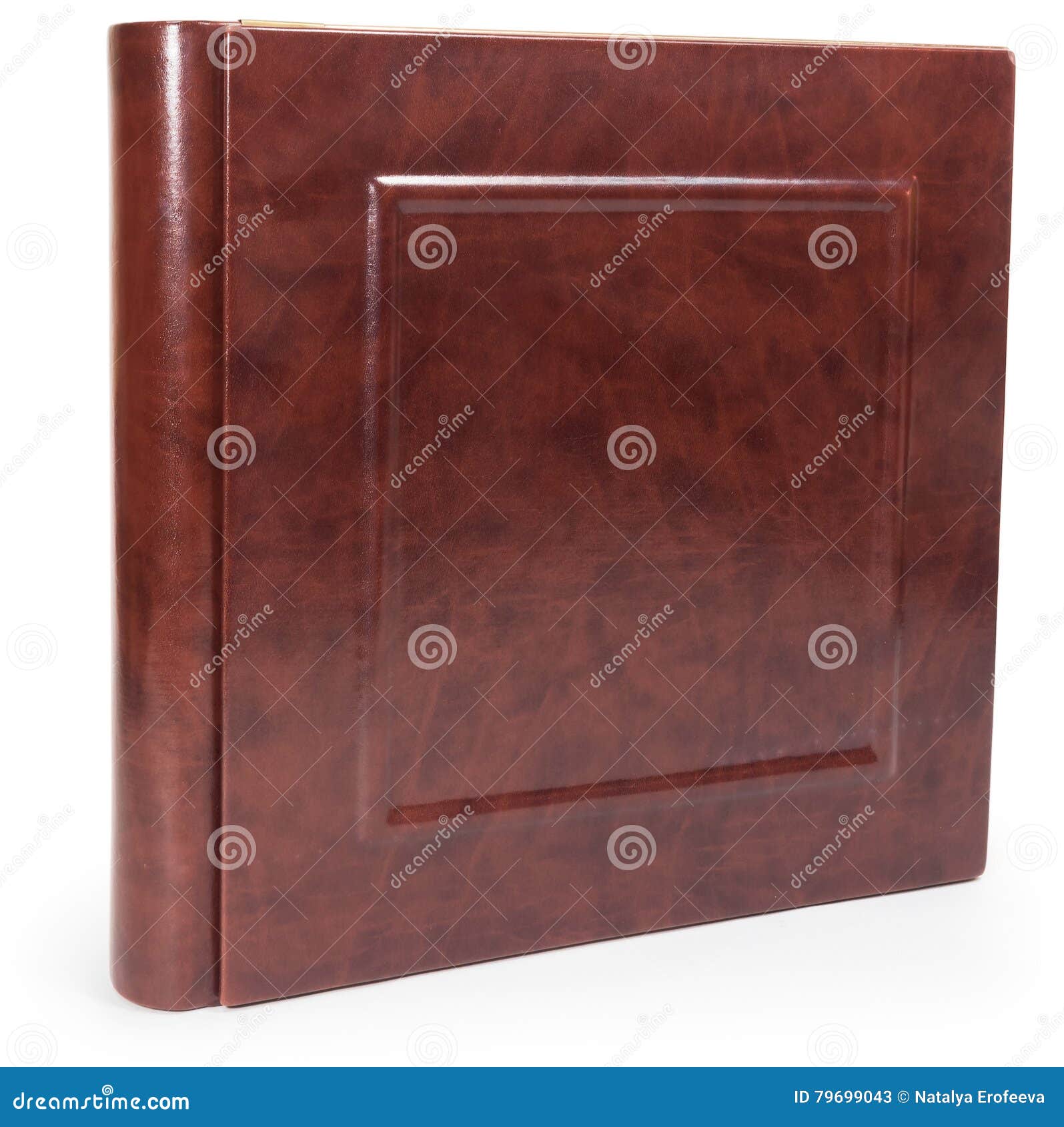Brown Leather Book on Wite Backround Stock Image - Image of decorative ...