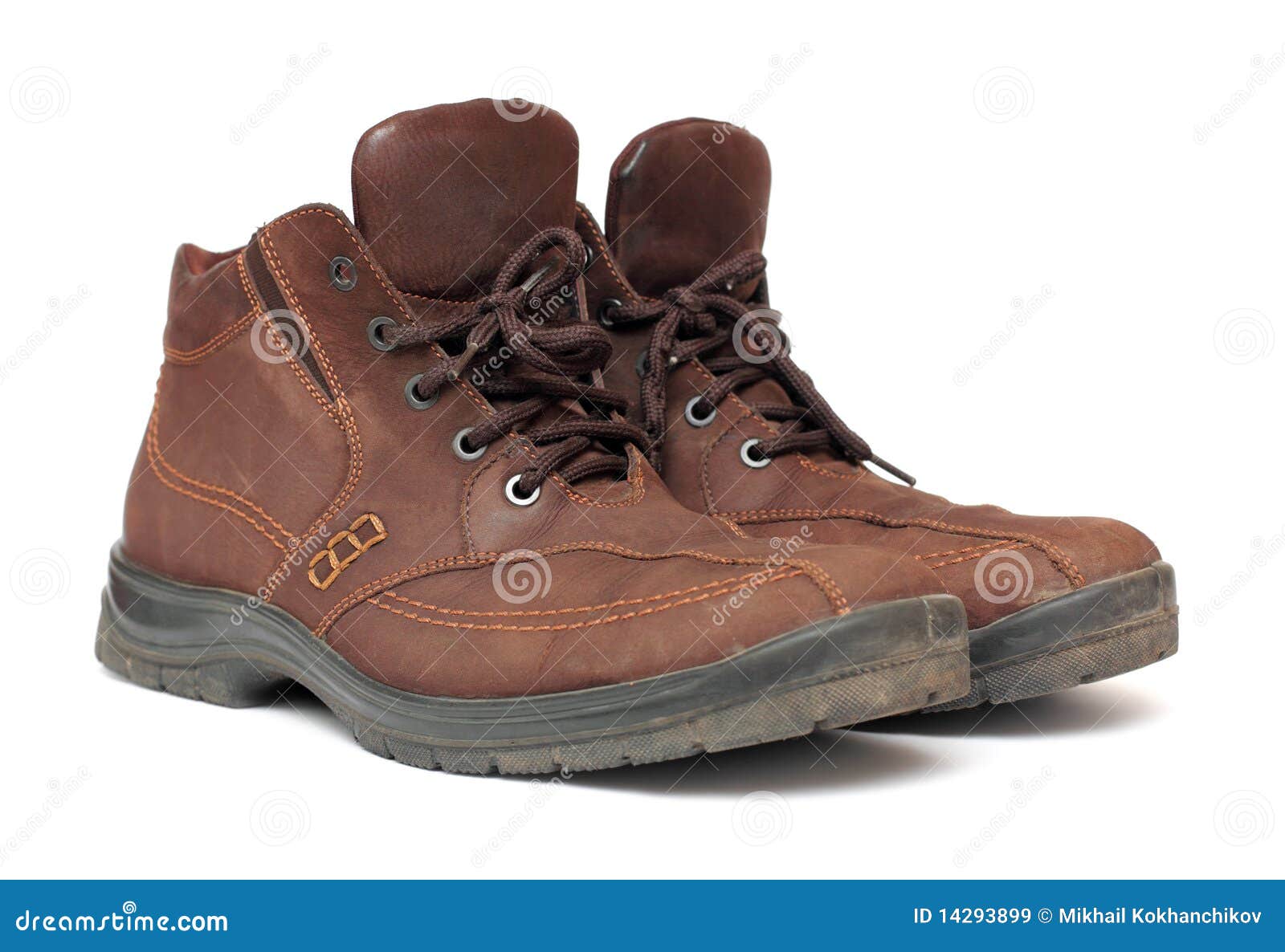 Brown leather dirty shoes stock image. Image of unhygienic - 14293899