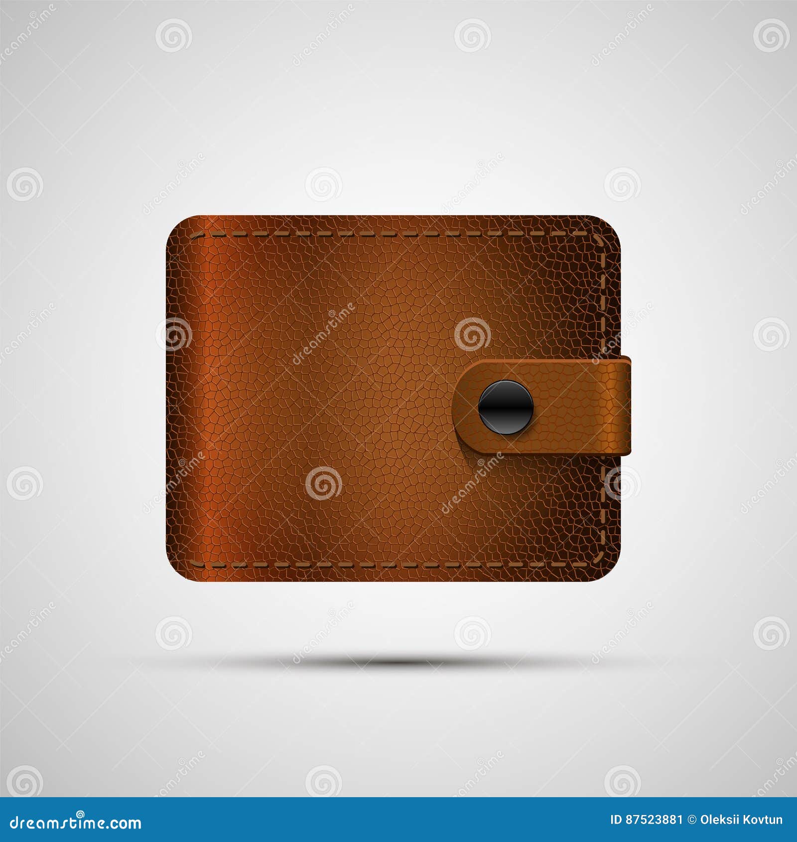 Brown Leather Empty Wallet . Vector Illustration, Eps 10. Stock ...