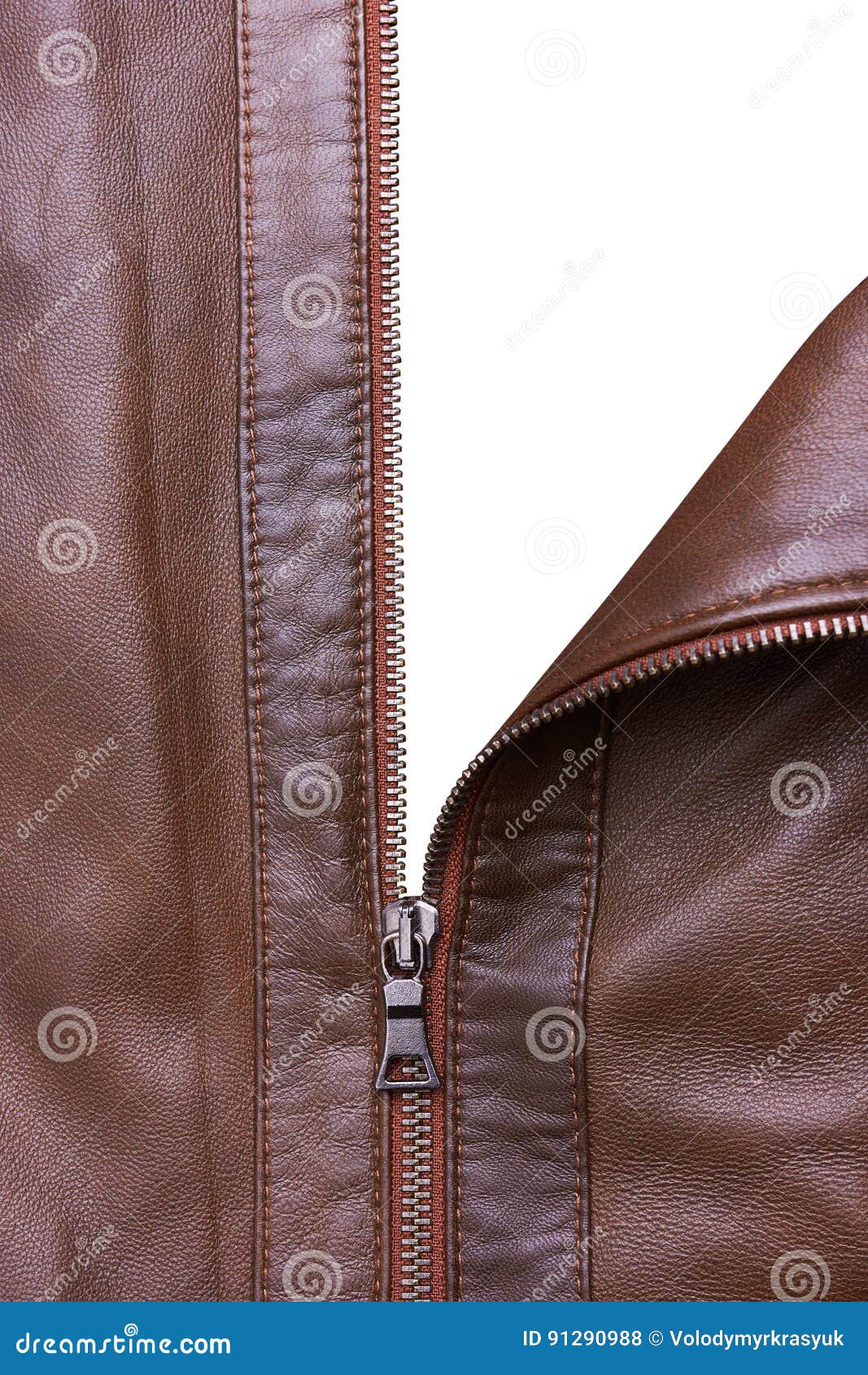 Brown Leather Jacket Closeup Stock Photo - Image of fashion, style ...