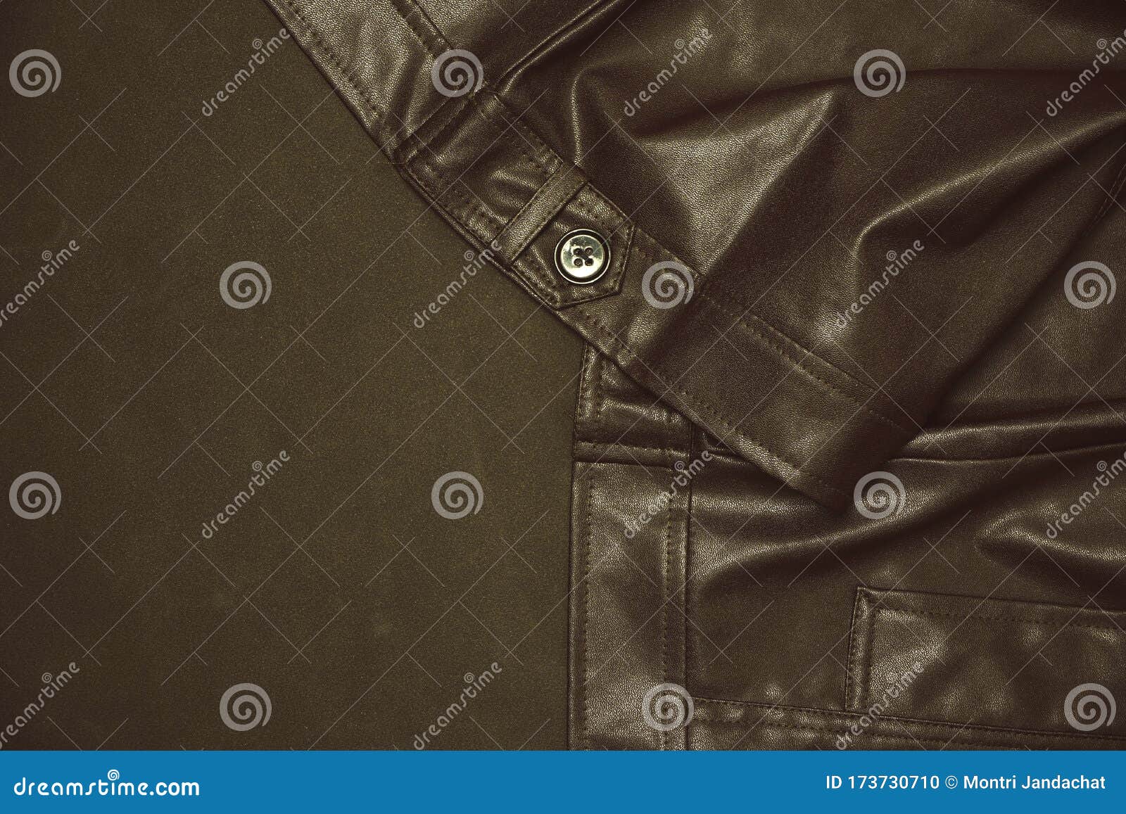 Brown Leather Jacket and Seam Pattern Stock Photo - Image of material ...