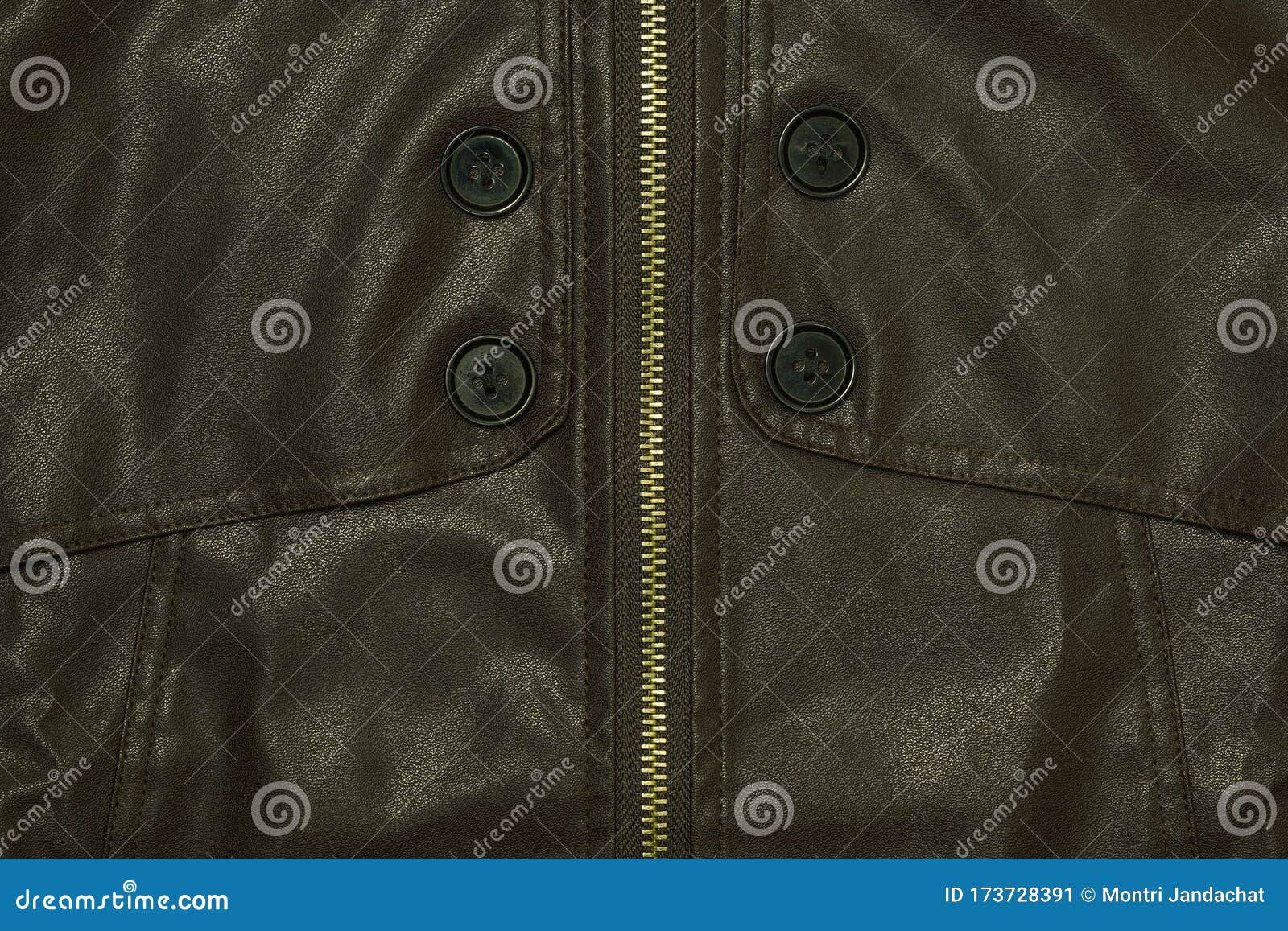 Brown Leather Jacket and Seam Pattern Stock Image - Image of close ...
