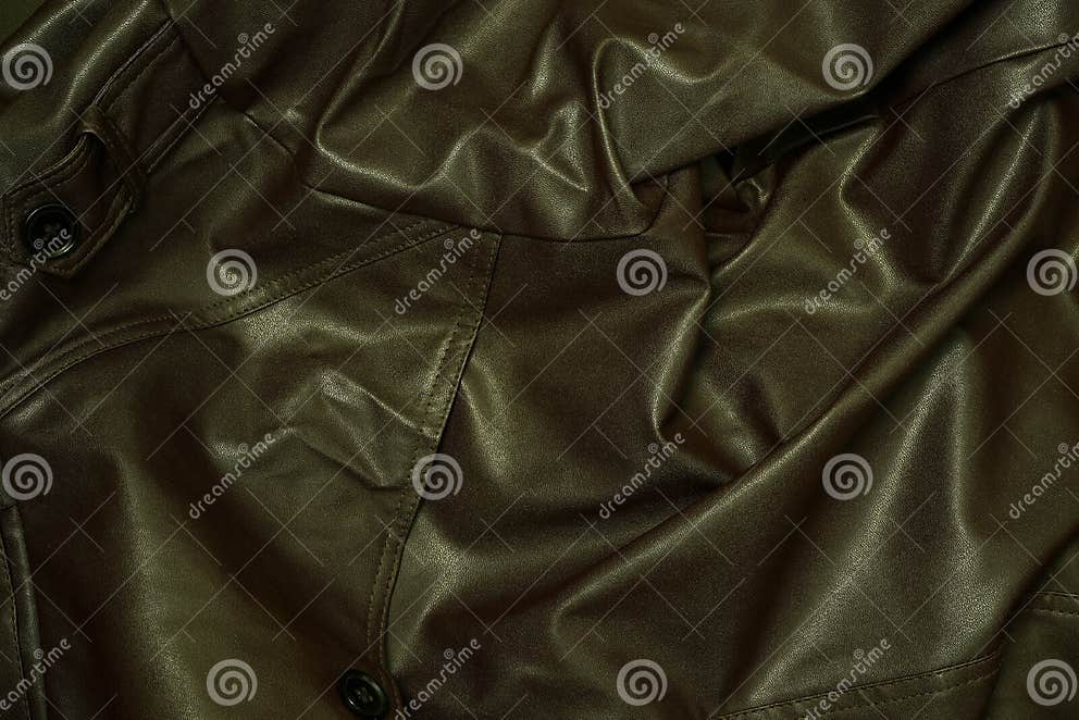 Brown Leather Jacket and Seam Pattern Stock Image - Image of rough ...