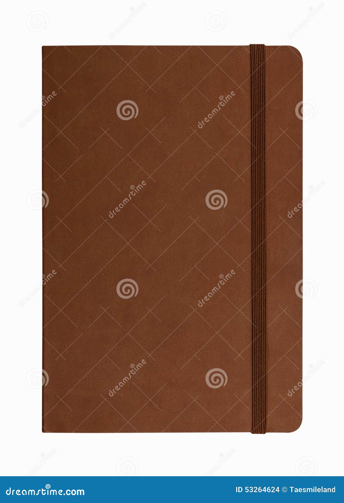 Brown Leather Notebook Isolated Stock Photo - Image of closed, empty ...