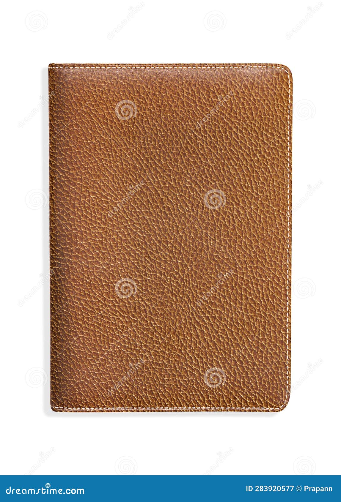 Brown Leather Notebook Isolated on White Background Stock Image - Image ...