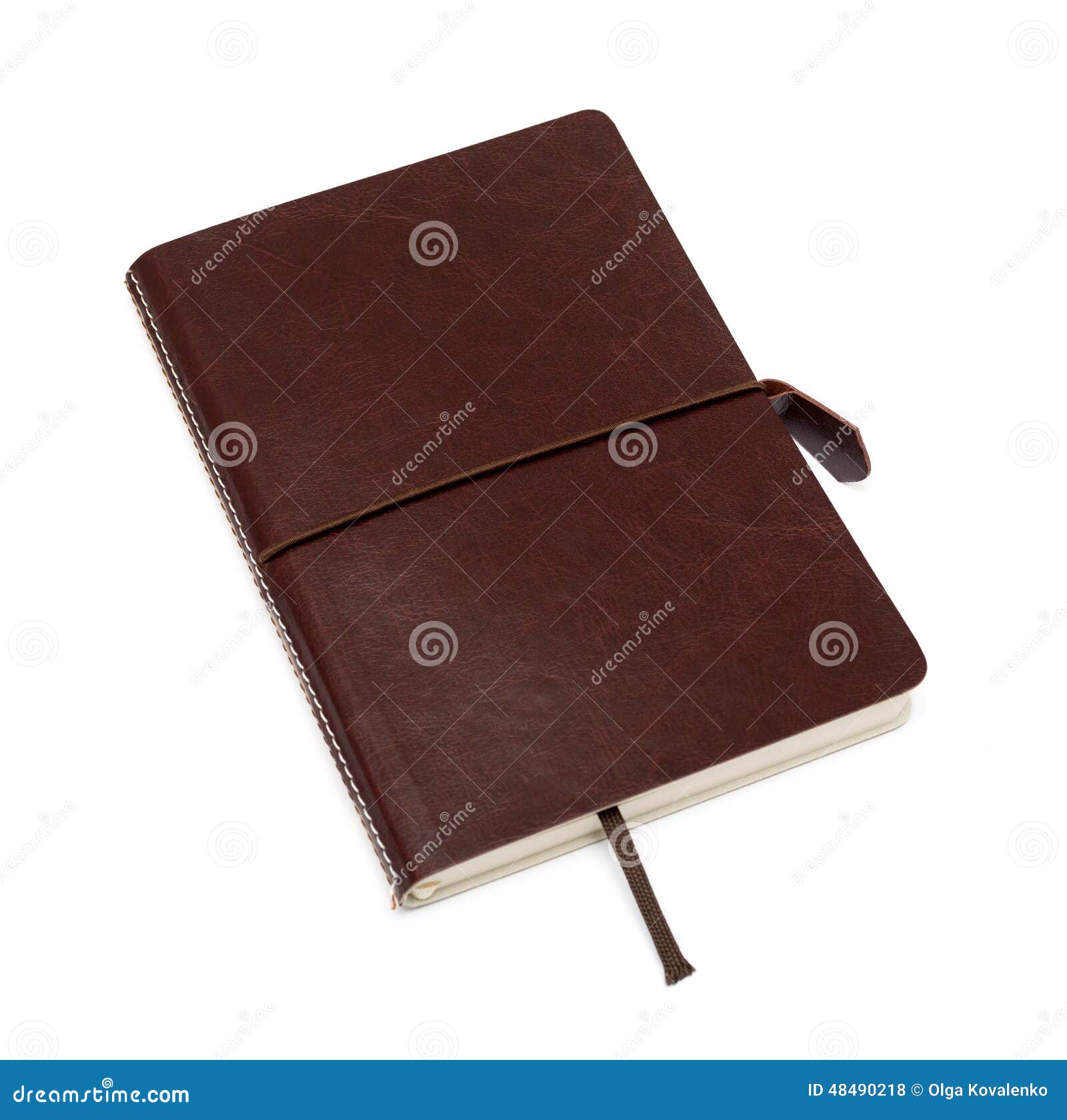 Brown leather notebook stock photo. Image of education - 48490218