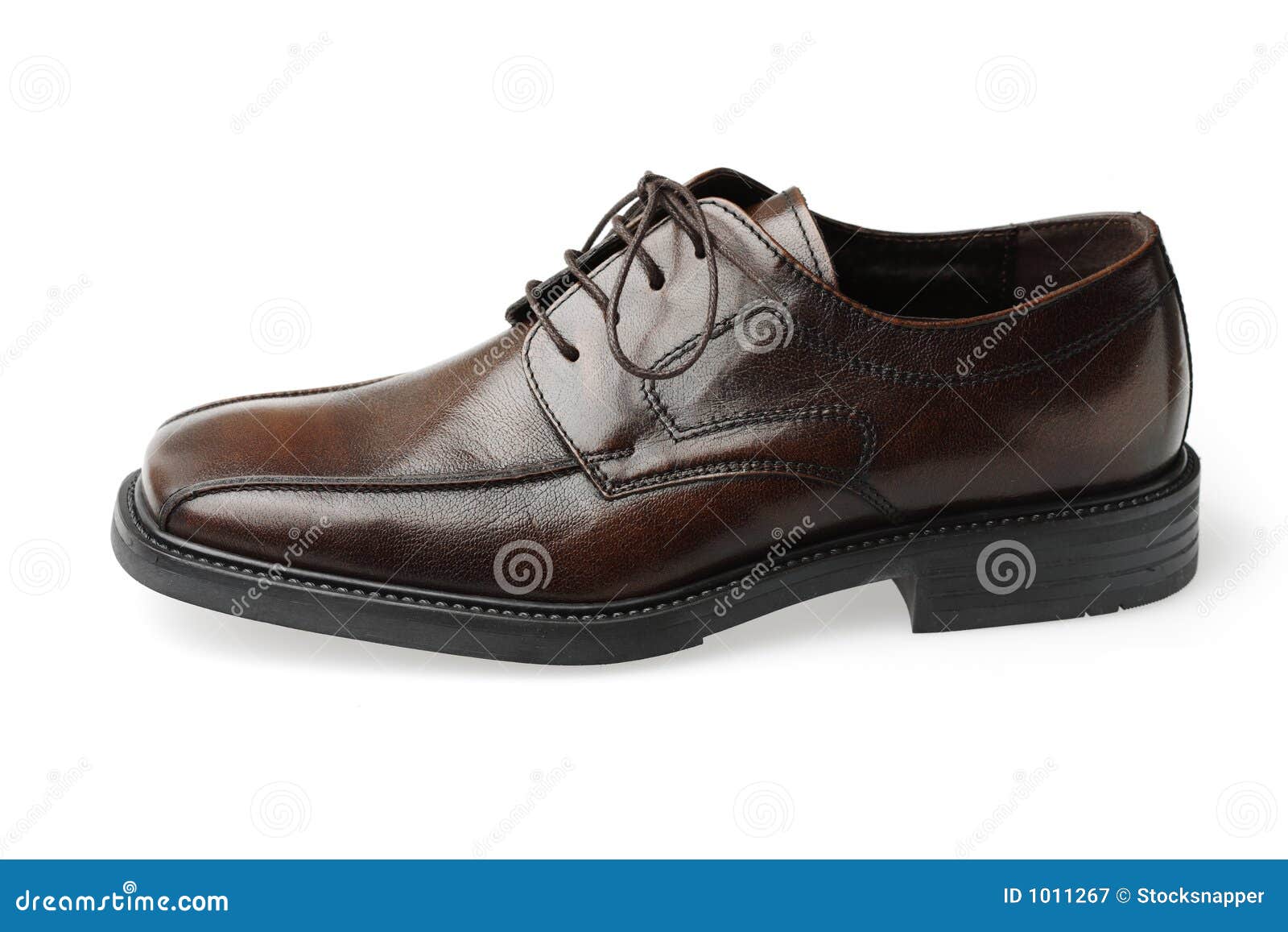 Brown Leather Shoe stock image. Image of style, mens, shoe - 1011267