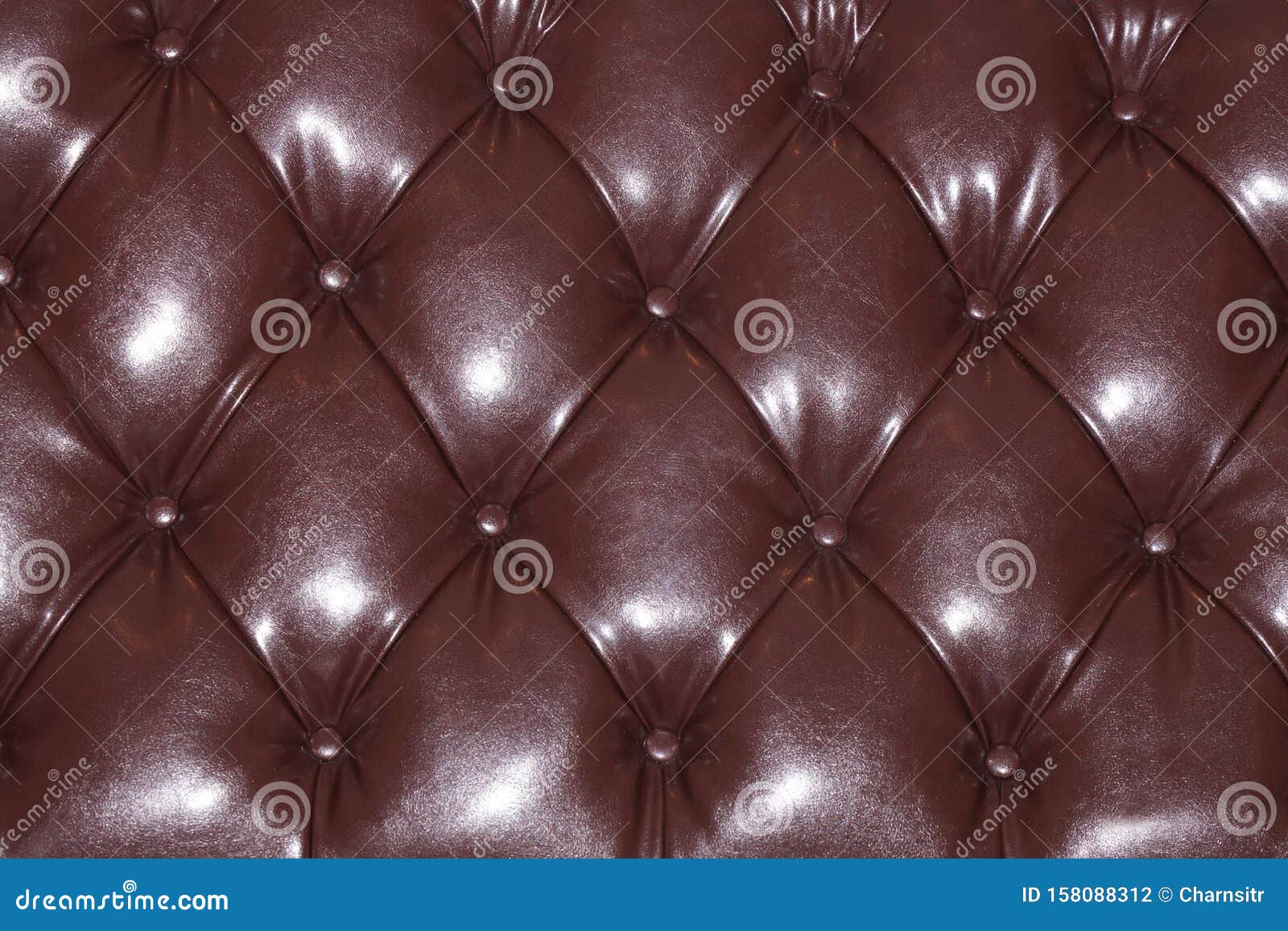Brown Leather Sofa with Button Texture Stock Photo - Image of loveseat ...