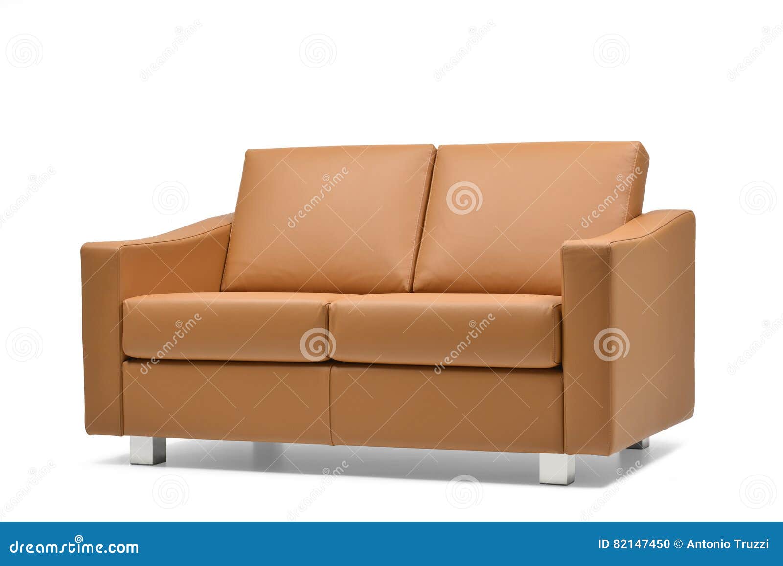 Brown Leather Sofa Side View Stock Photo - Image of luxury, style: 82147450