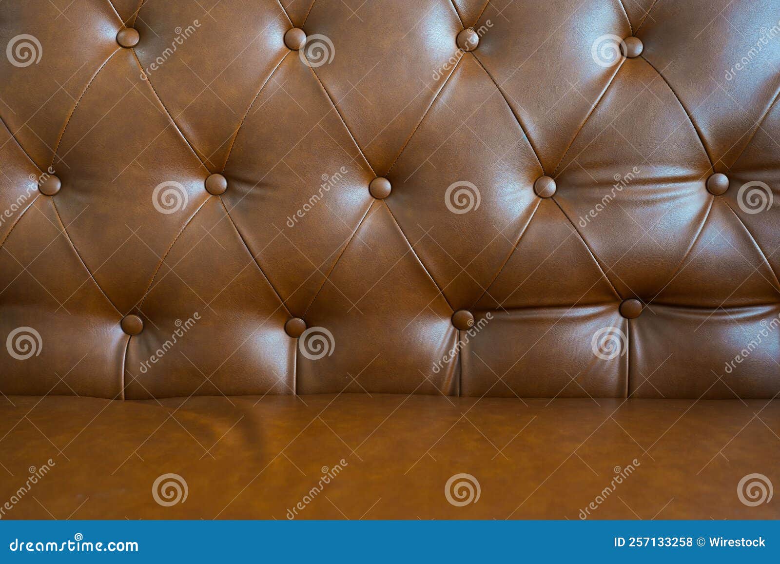 Brown Leather Sofa Texture with Buttons. Stock Photo - Image of fashion ...