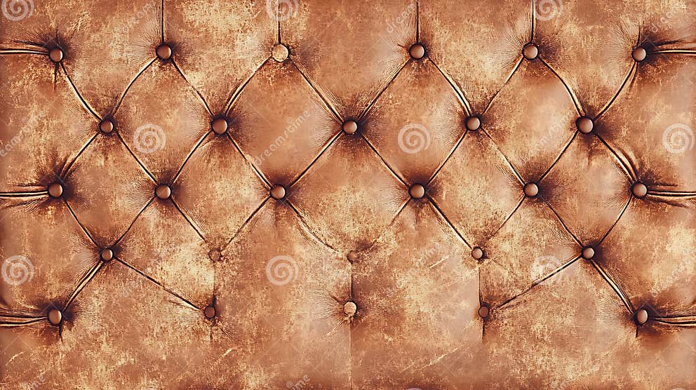 A Brown Leather Surface with a Pattern of Small Holes Stock Image ...