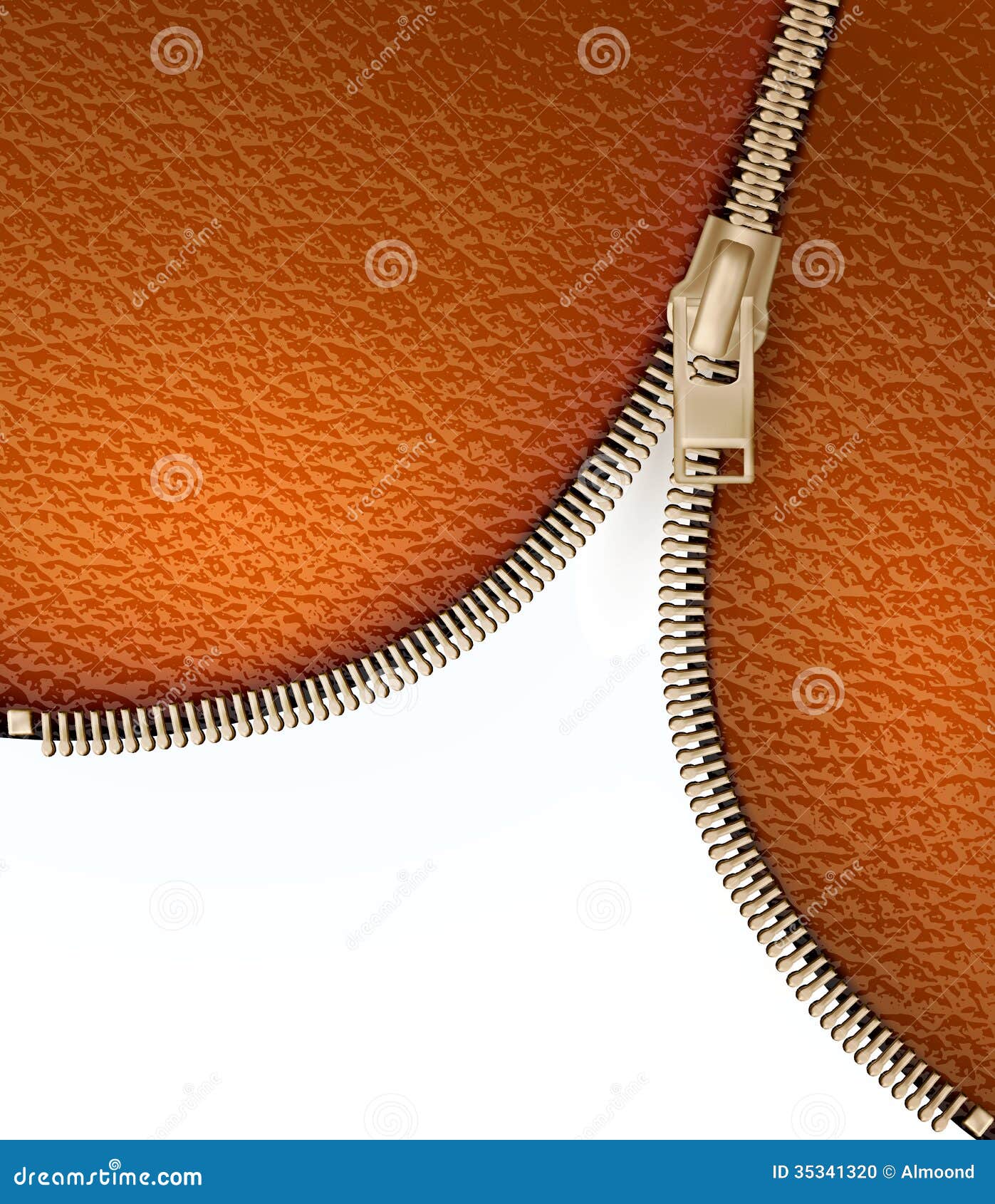 Brown Leather Texture Background with Zipper Stock Vector ...