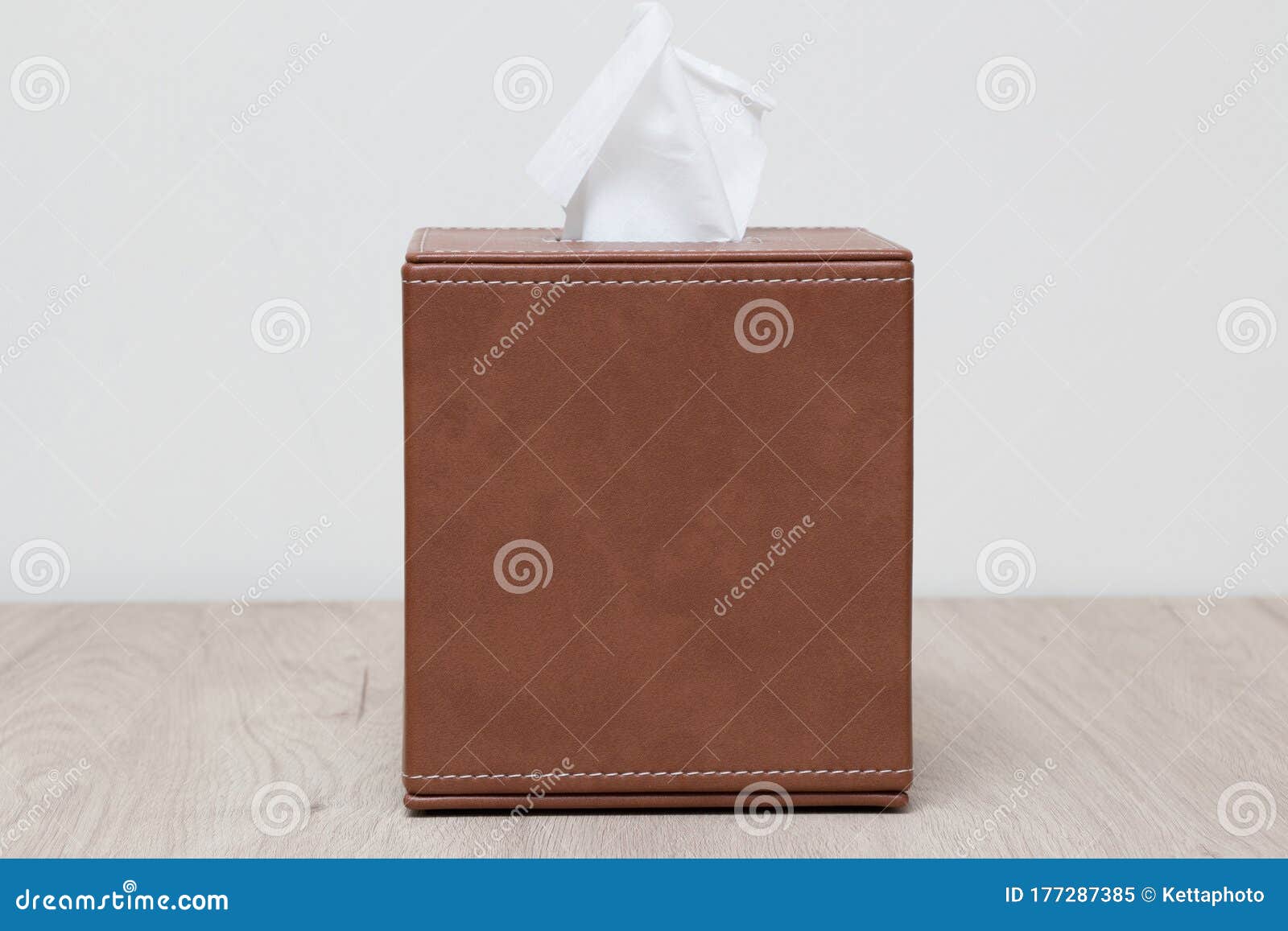 Brown leather tissue box stock image. Image of clipping - 177287385
