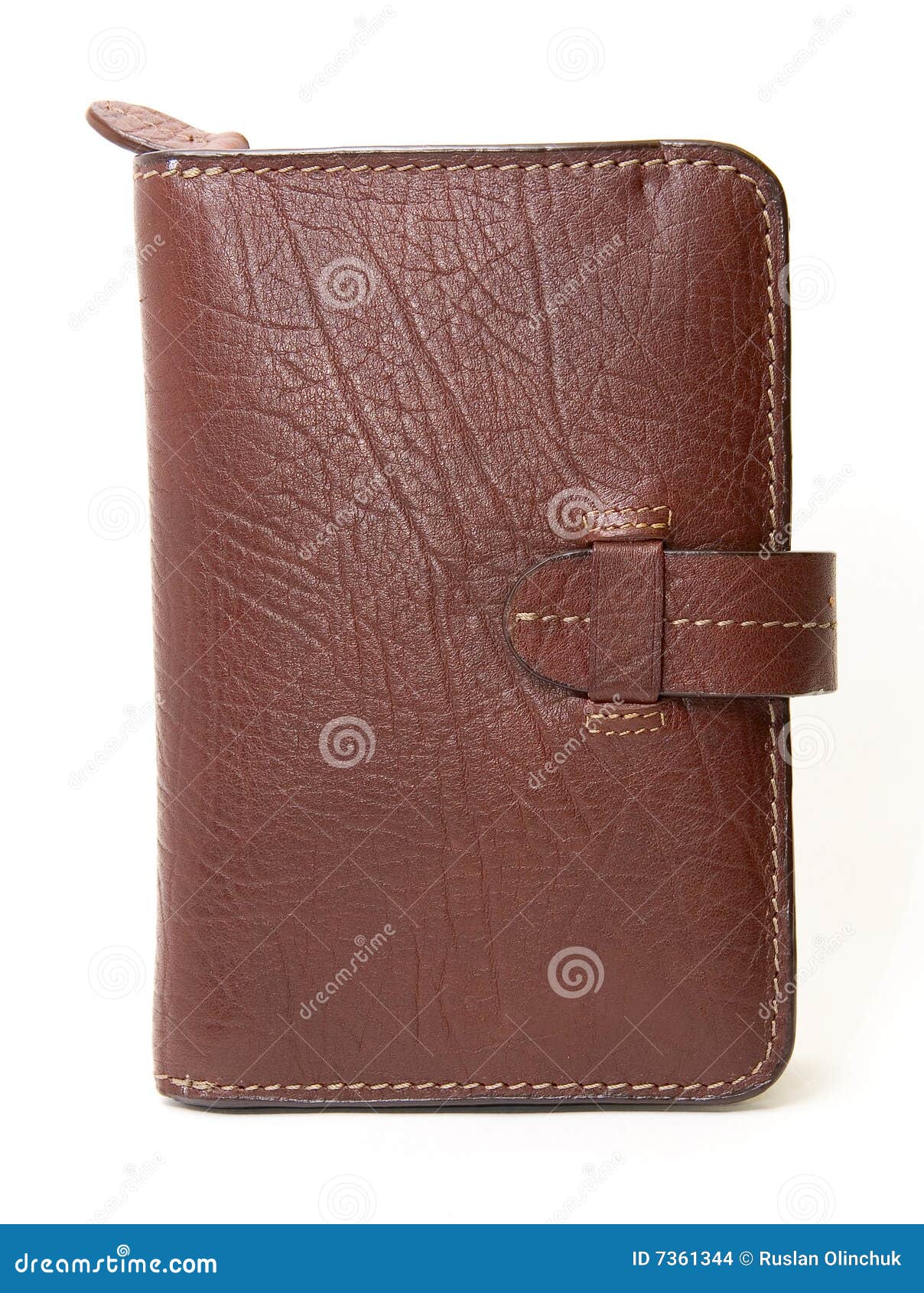 Brown Leather Wallet or Purse Stock Photo - Image of isolate, case: 7361344