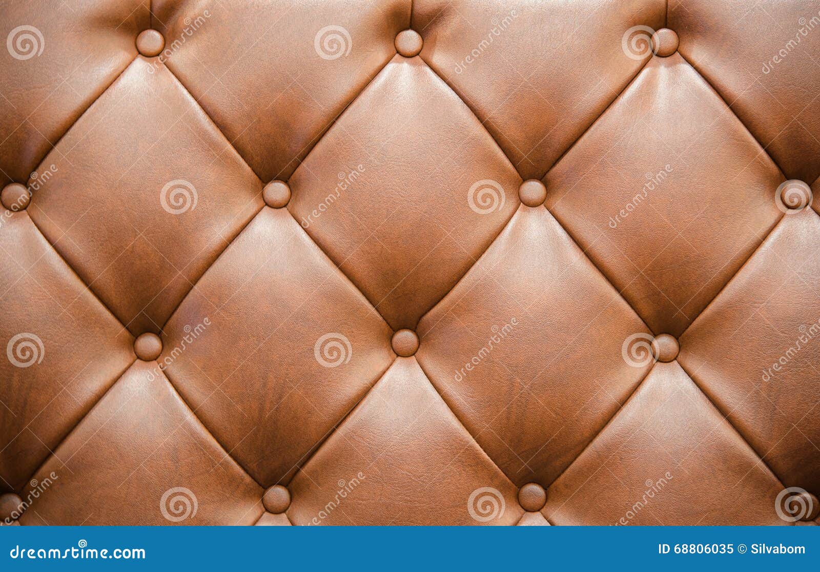 Brown Leathered Sofa with Buttons Texture Background Stock Image ...