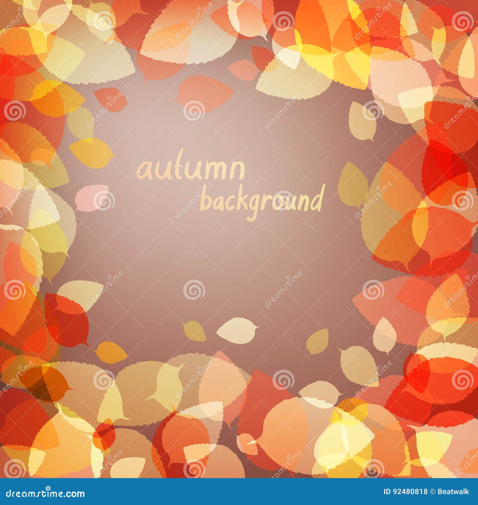 Brown Leaves on Dark Background Stock Vector - Illustration of foliage ...