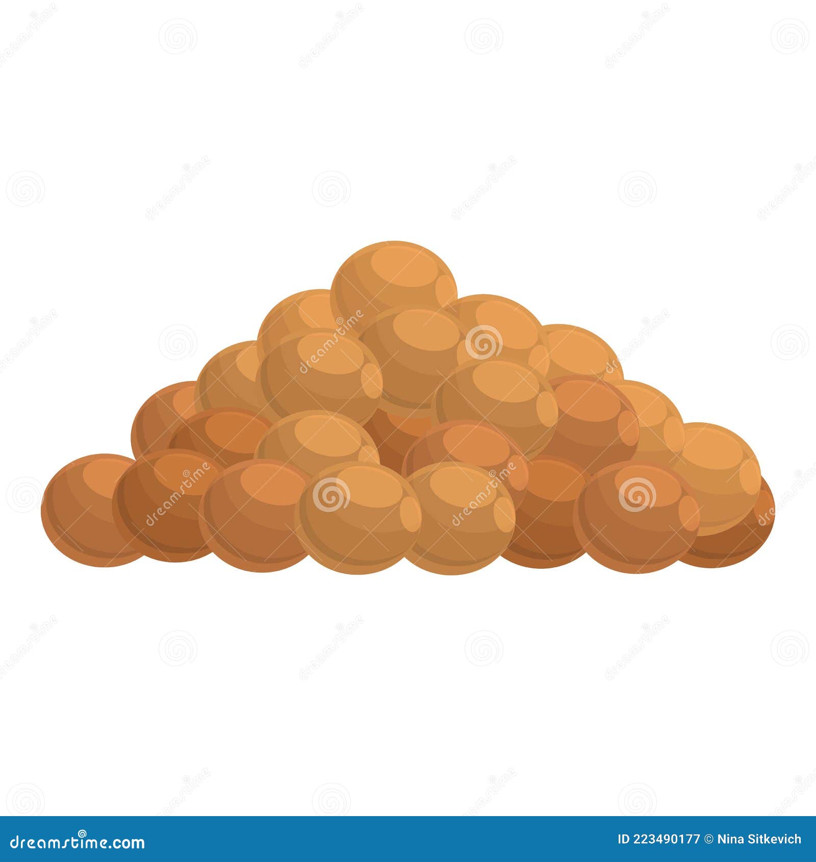 Brown Lentil Icon Cartoon Vector. Red Bean Stock Vector - Illustration ...